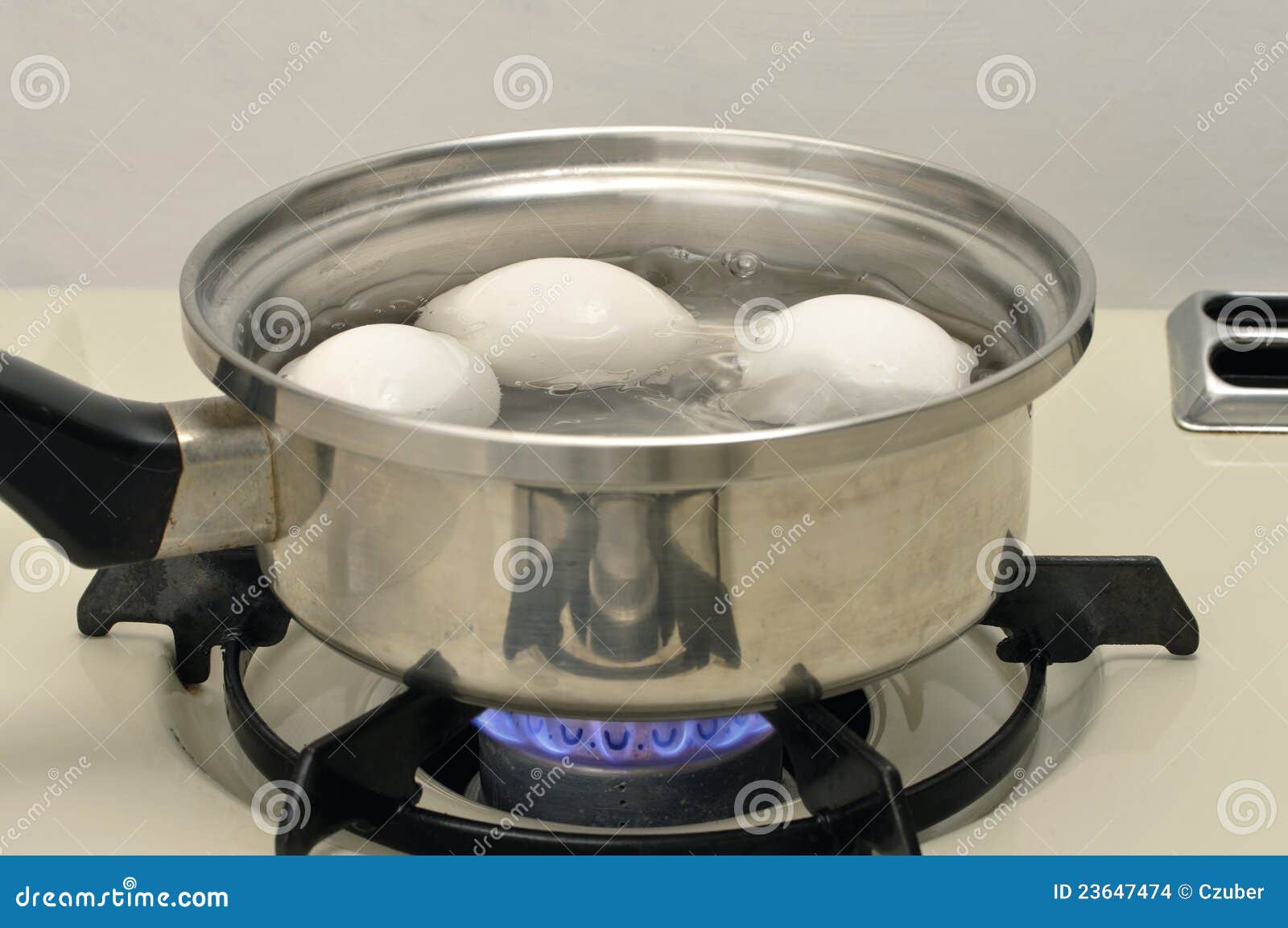 Boiling pot of eggs stock photo. Image of chicken, hard - 23647474