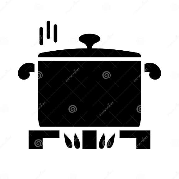Boiling Pot Icon stock vector. Illustration of illness - 247268915