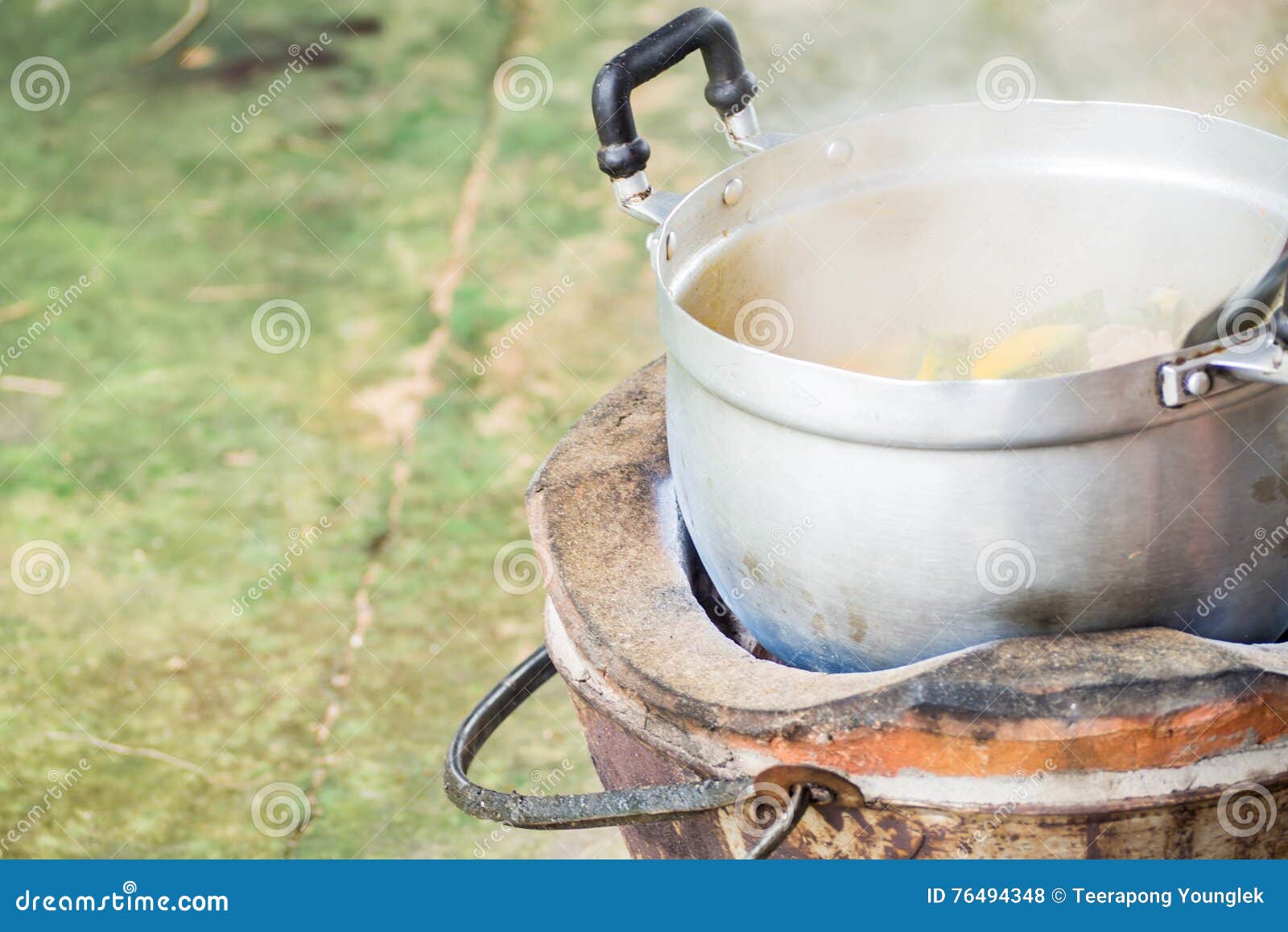 A Boiling Pot of Soup while Cooking. Stock Photo - Image of close ...