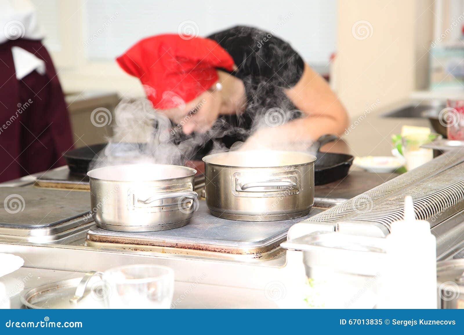 Boiling pot on the stove editorial image. Image of steel - 67013835