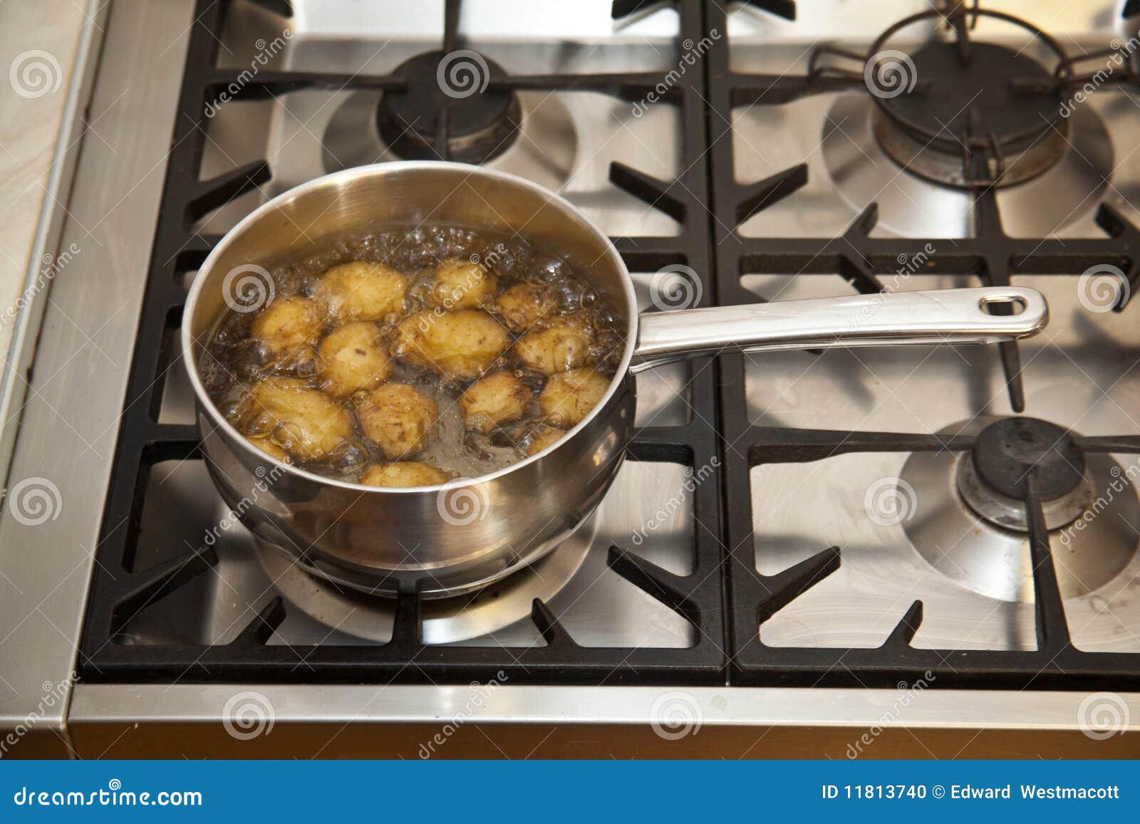 Boiling Potatoes on the Stove Stock Photo - Image of cook, cooking ...