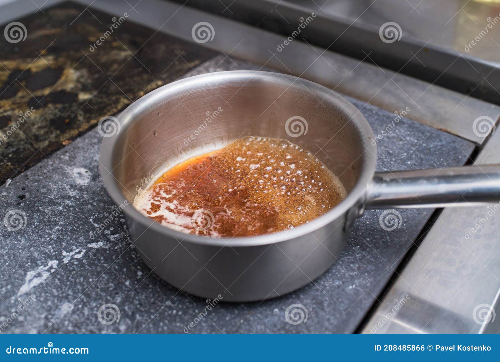 Boiling Process of Freshly Cooked Caramel, Sweets. Stock Photo - Image ...