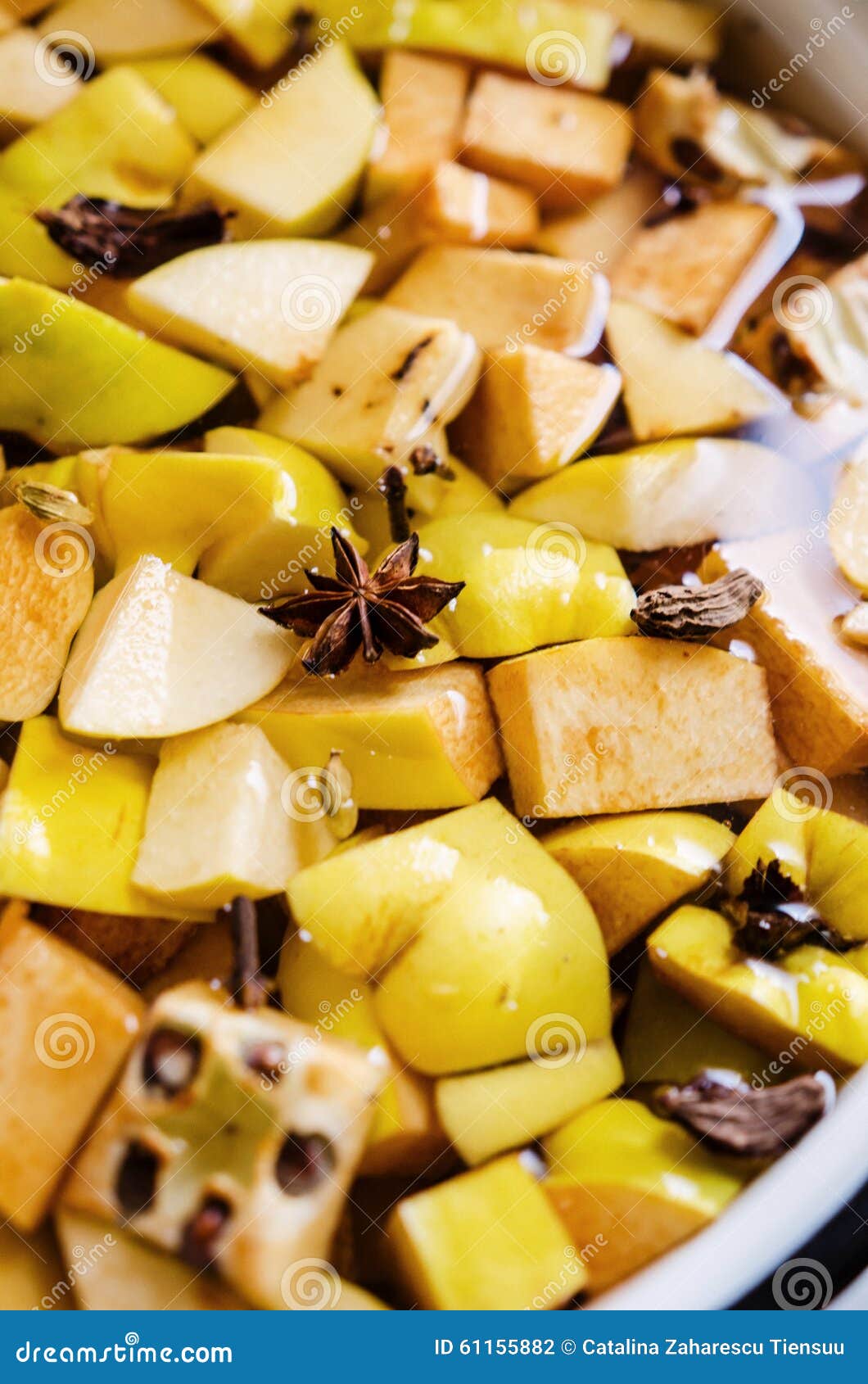 Boiling quince jelly stock photo. Image of spoon, preserving - 61155882