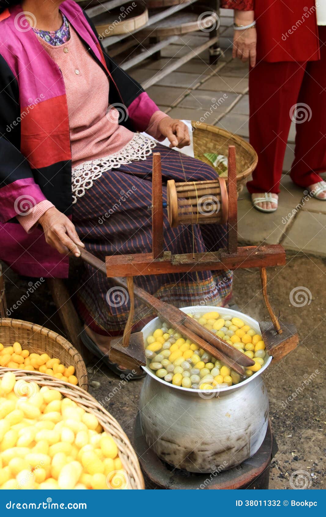 Boiling silk cocoons stock photo. Image of cocoon, silky - 38011332