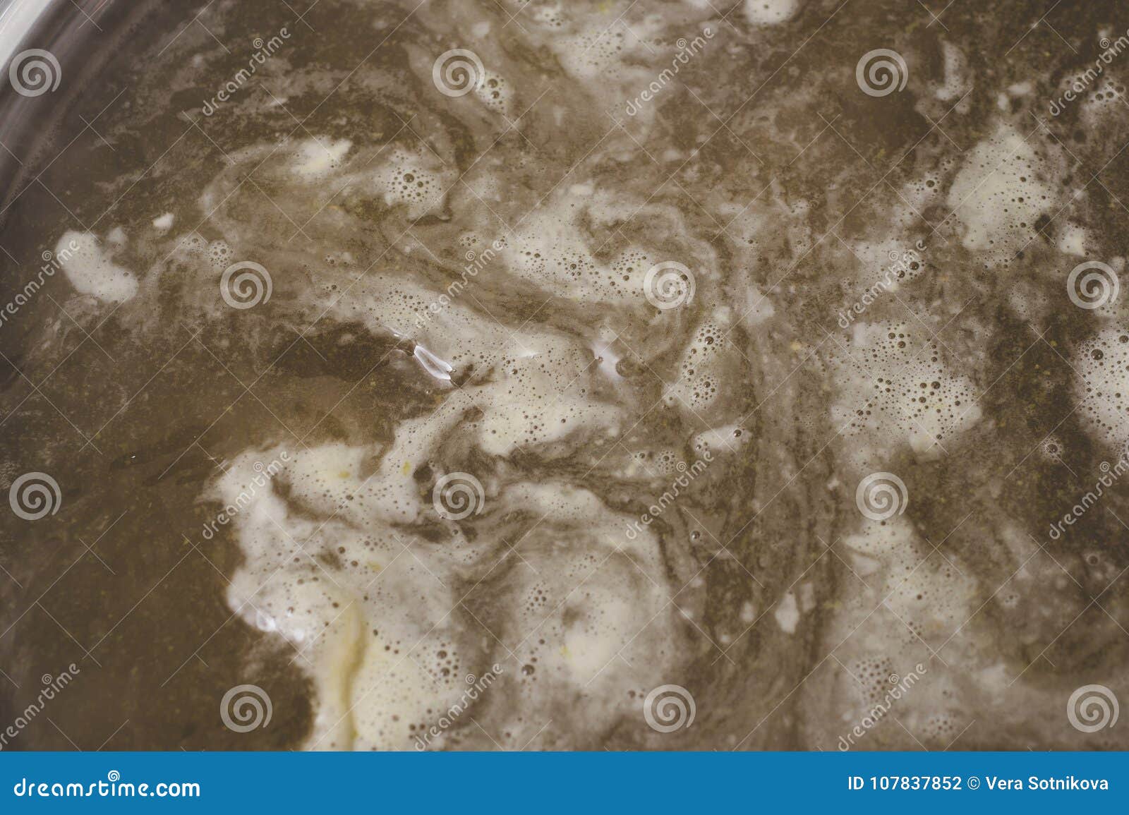 The Boiling Surface of the Beer after Laying the Green Pressed H Stock ...