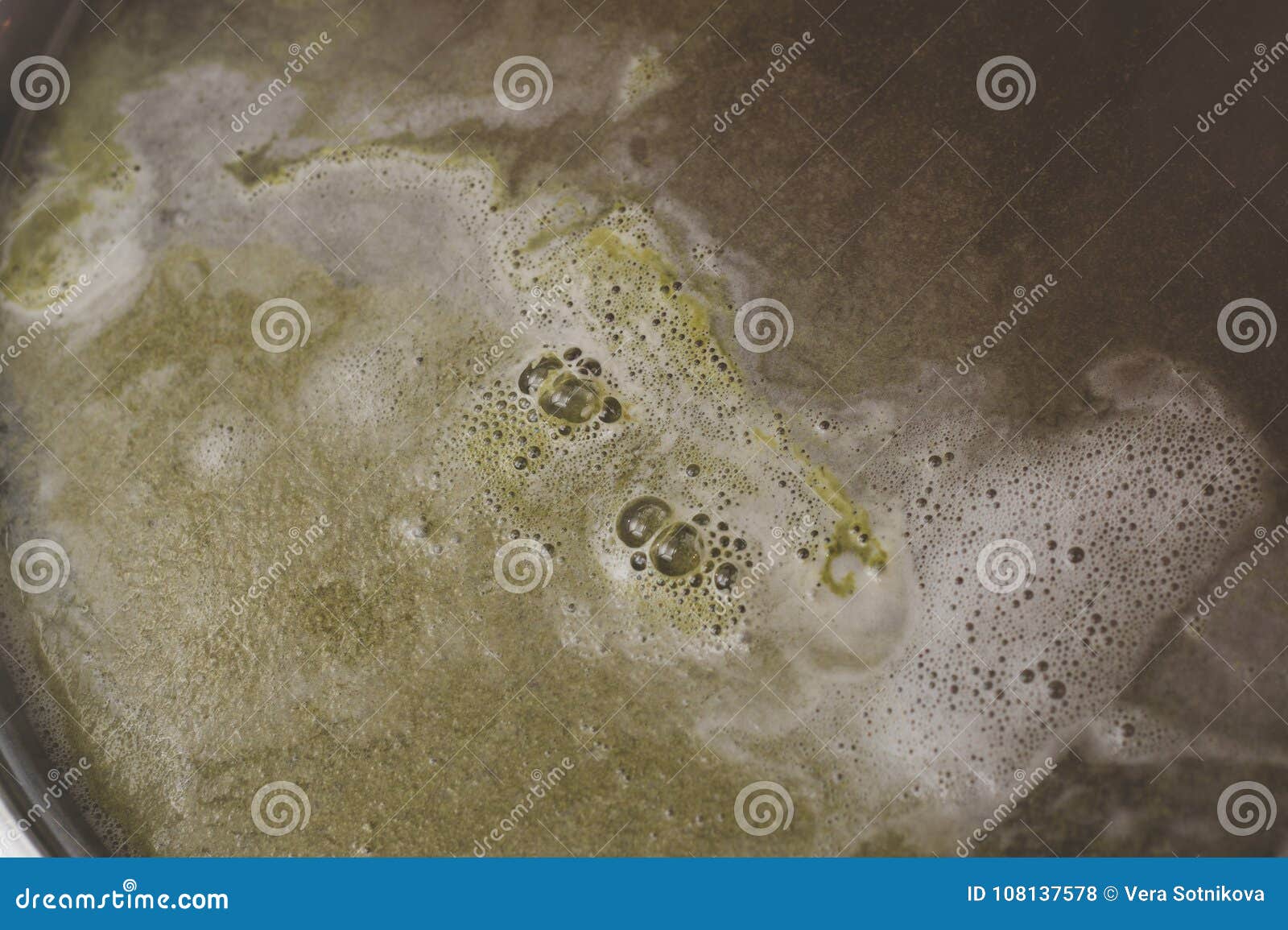 The Boiling Surface of the Beer after Laying the Green Pressed H Stock ...