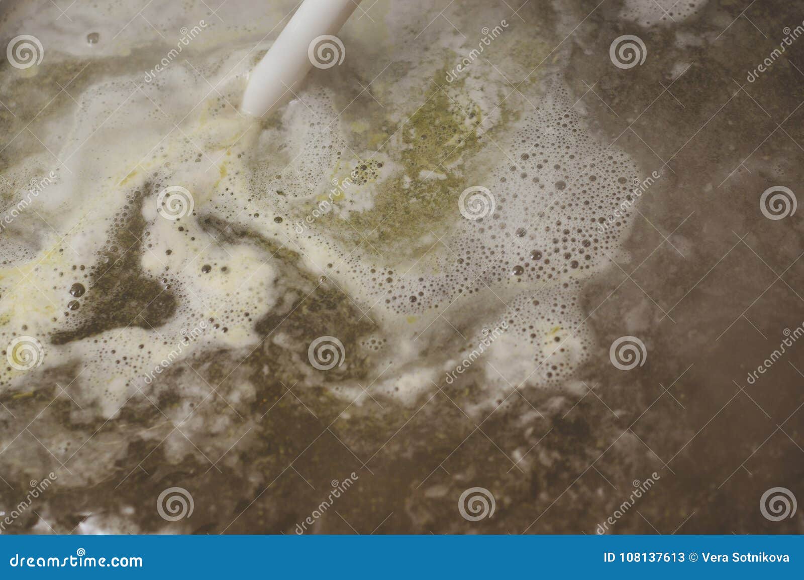 The Boiling Surface of the Beer after Laying the Green Pressed H Stock ...