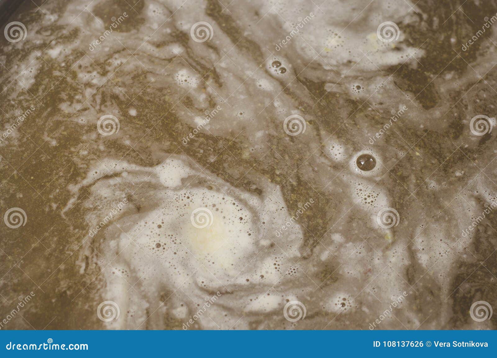 The Boiling Surface of the Beer after Laying the Green Pressed H Stock ...