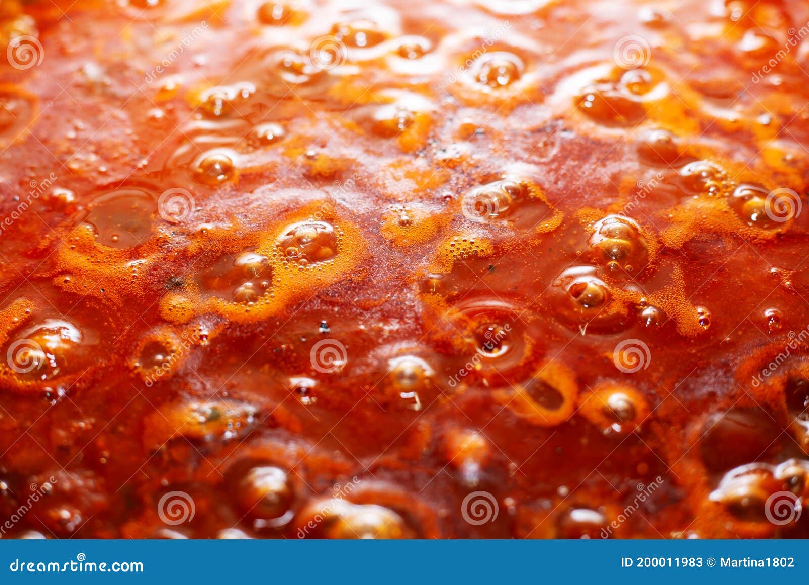 Boiling Tomato Sauce in a Frying Pan Stock Image - Image of italy ...