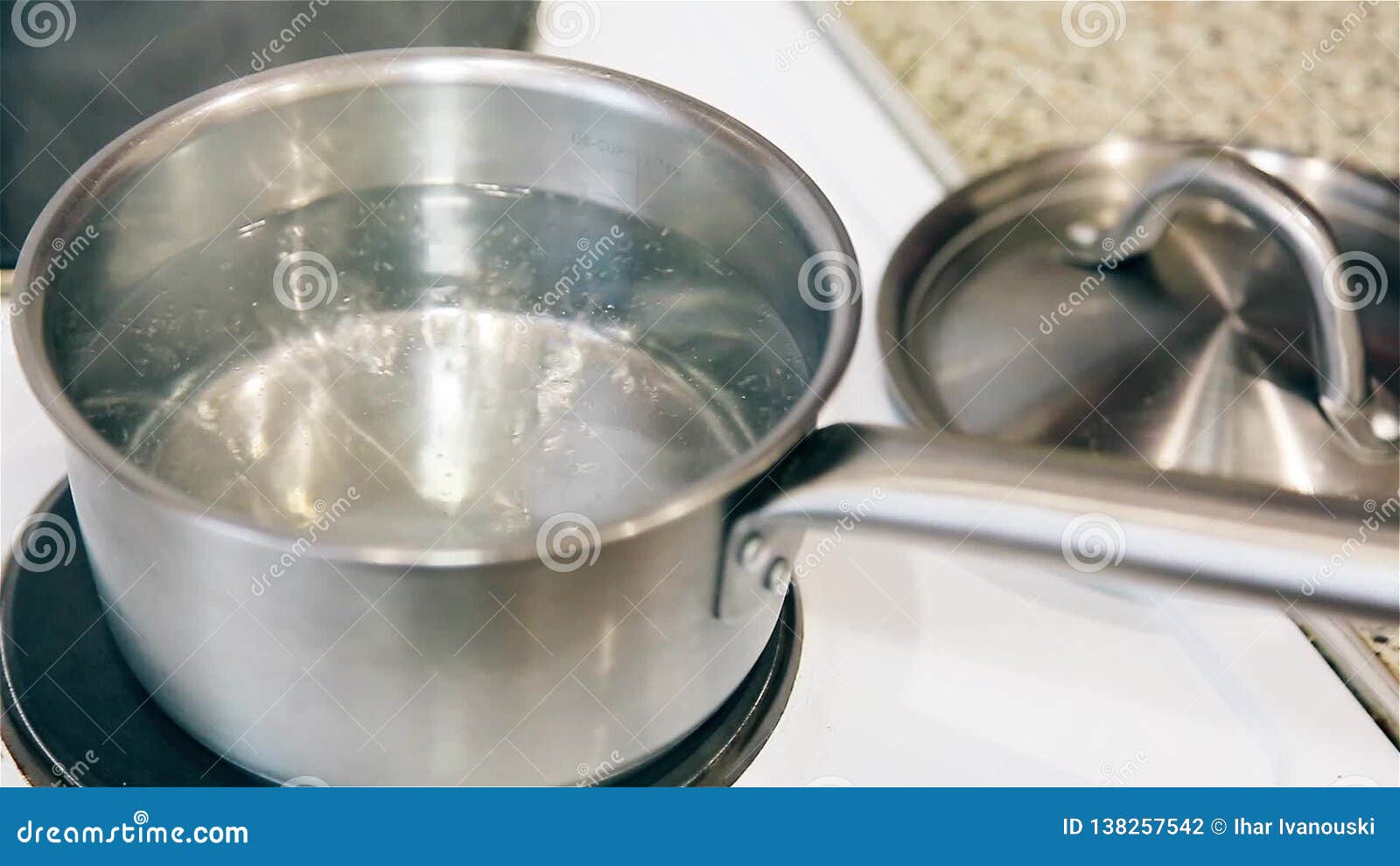 Boiling Water in an Aluminum Pot on the Stove HD 1920 Stock Footage ...