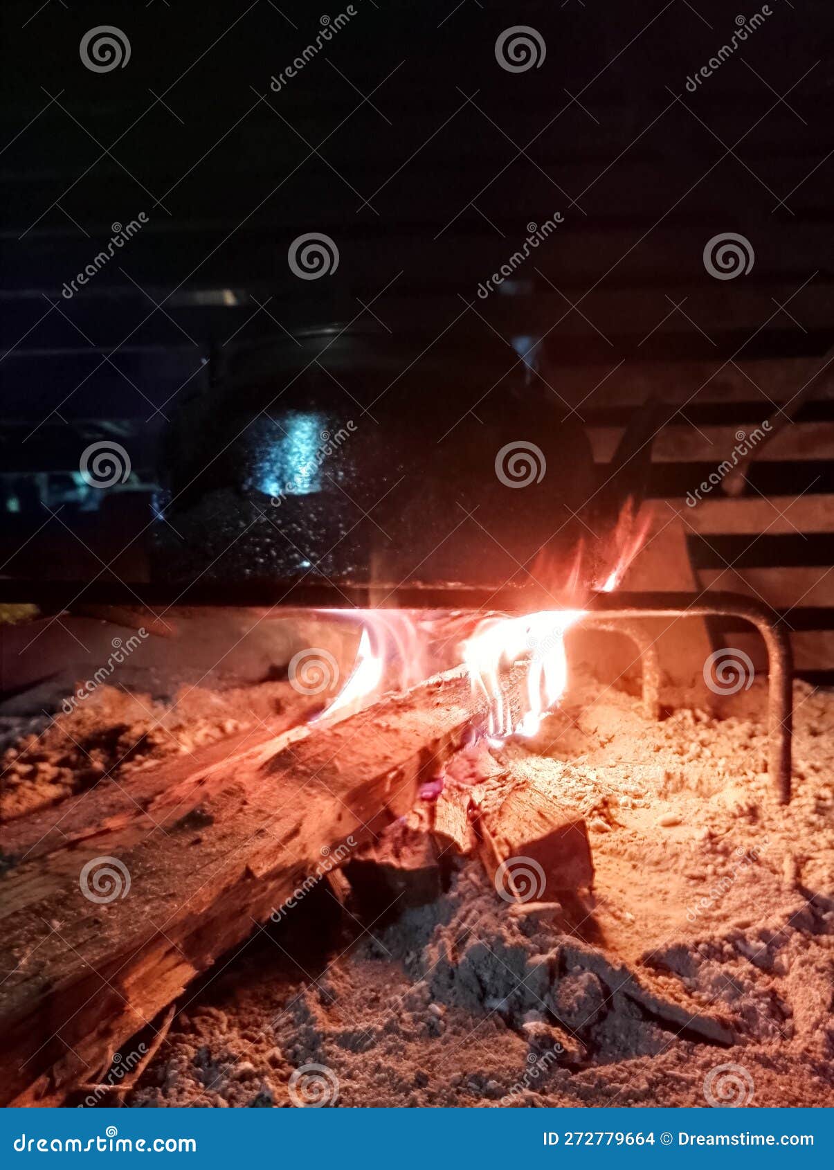 Boiling Water on a Bonfire, Simple and Traditional Stock Photo - Image ...