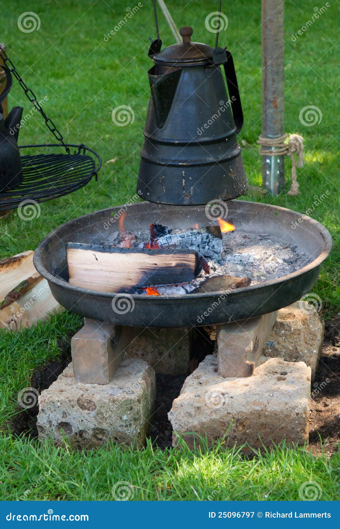 Boiling Water the Medieval Method Stock Image - Image of heat, danger ...