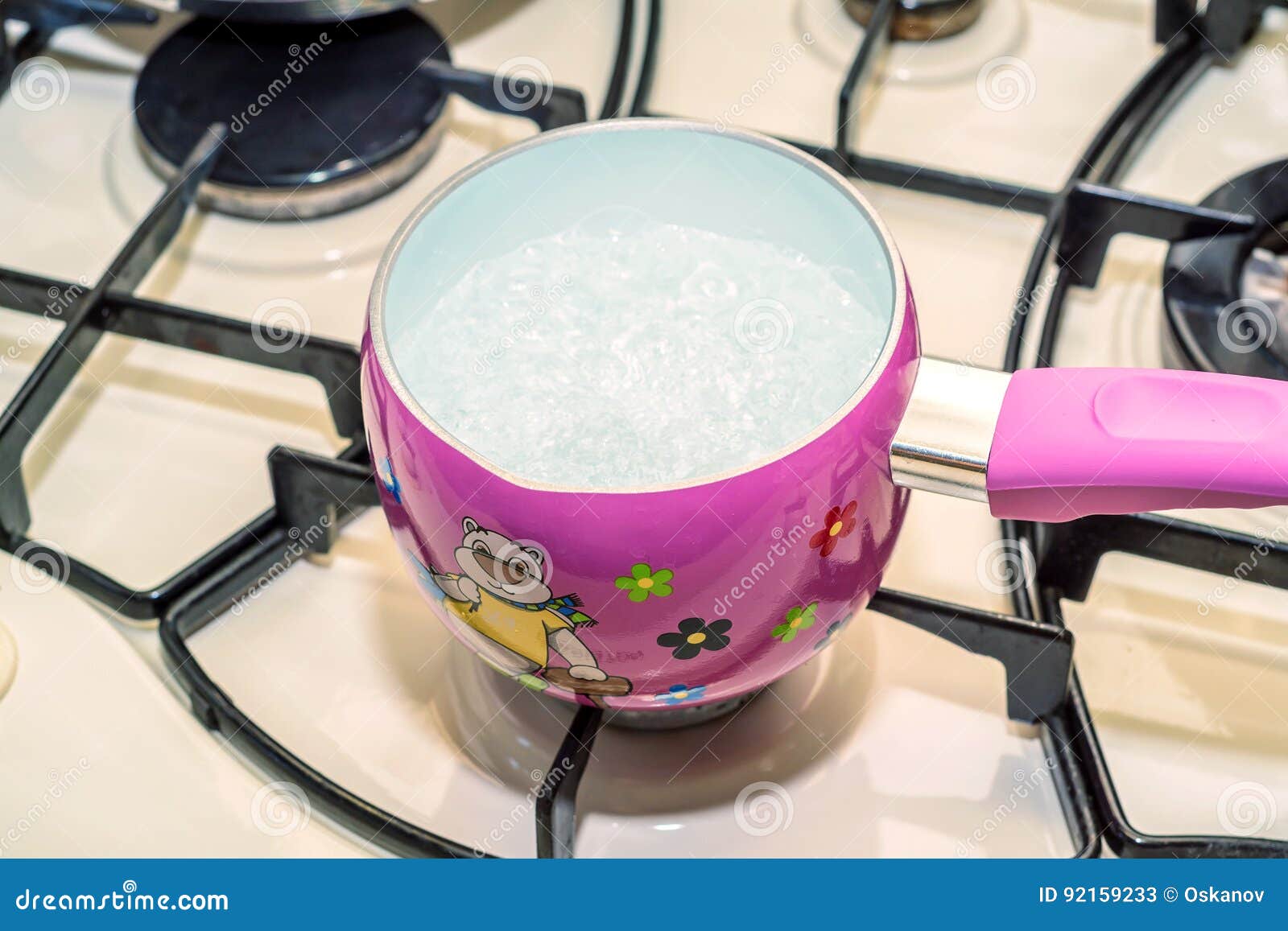 Boiling water in pan stock image. Image of boil, abstract - 92159233