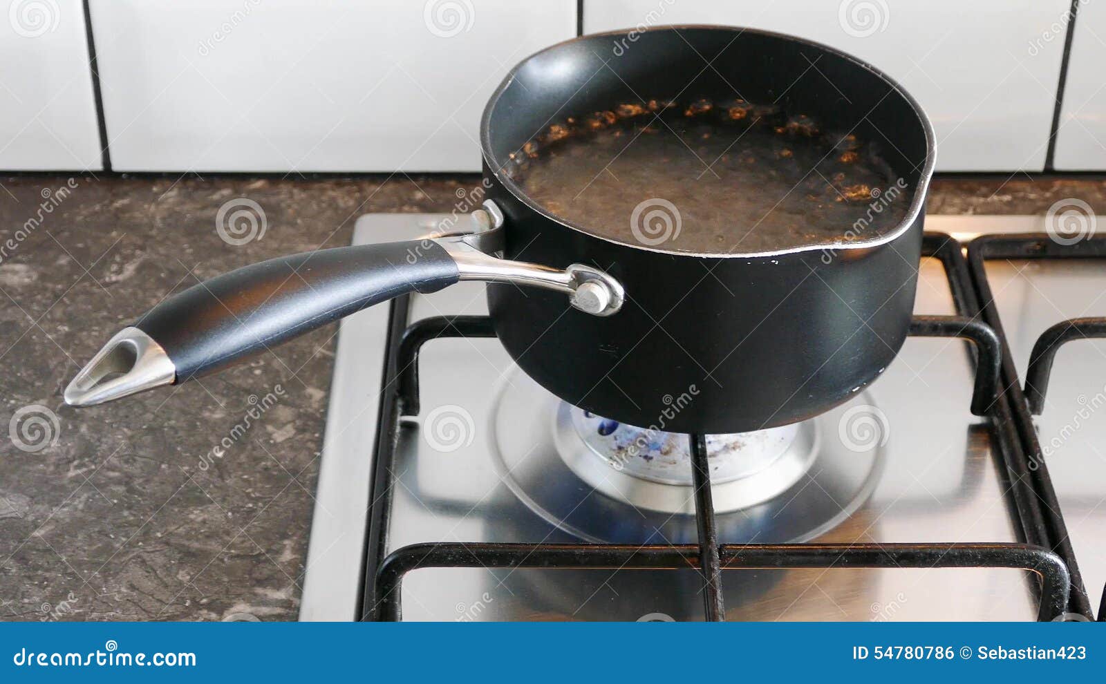 Boiling Water in the Pan - 4K Stock Footage - Video of flame, stove ...