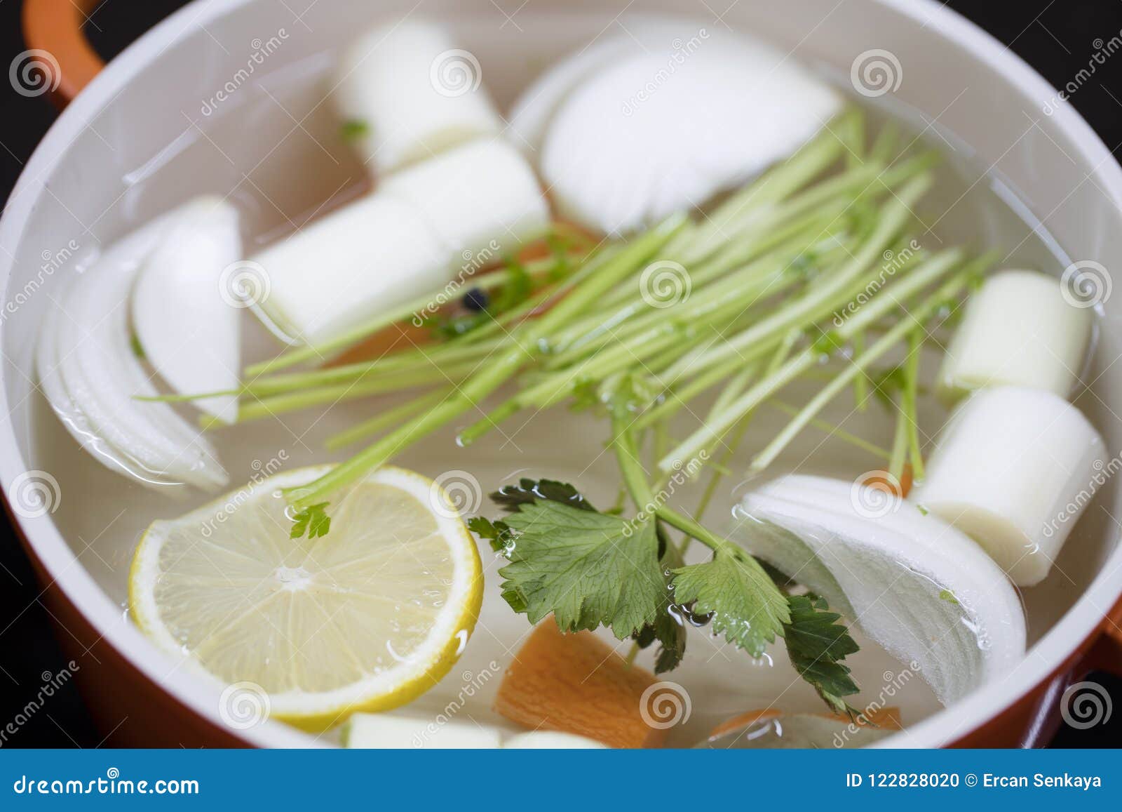 Boiling water in pan stock photo. Image of equipment - 122828020
