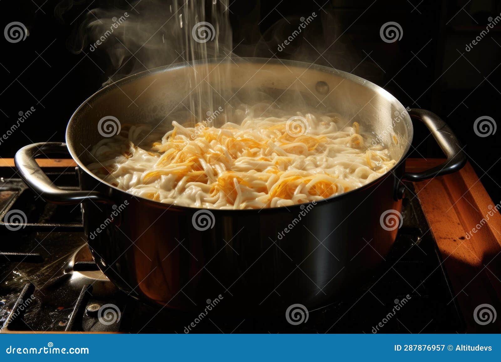 Boiling Water with Pasta in a Large Pot Stock Image - Image of water ...