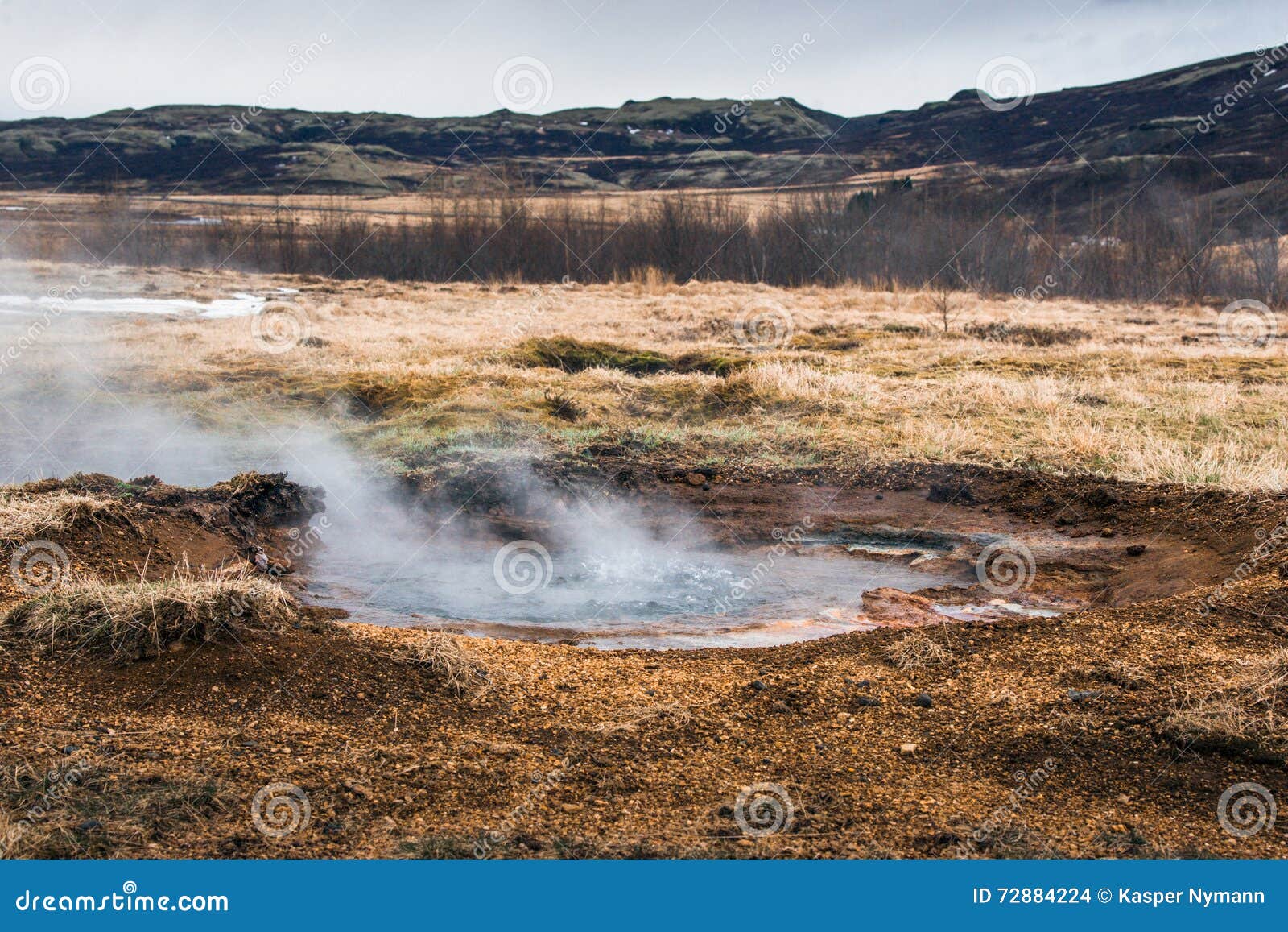 Boiling water in a puddle stock photo. Image of color - 72884224