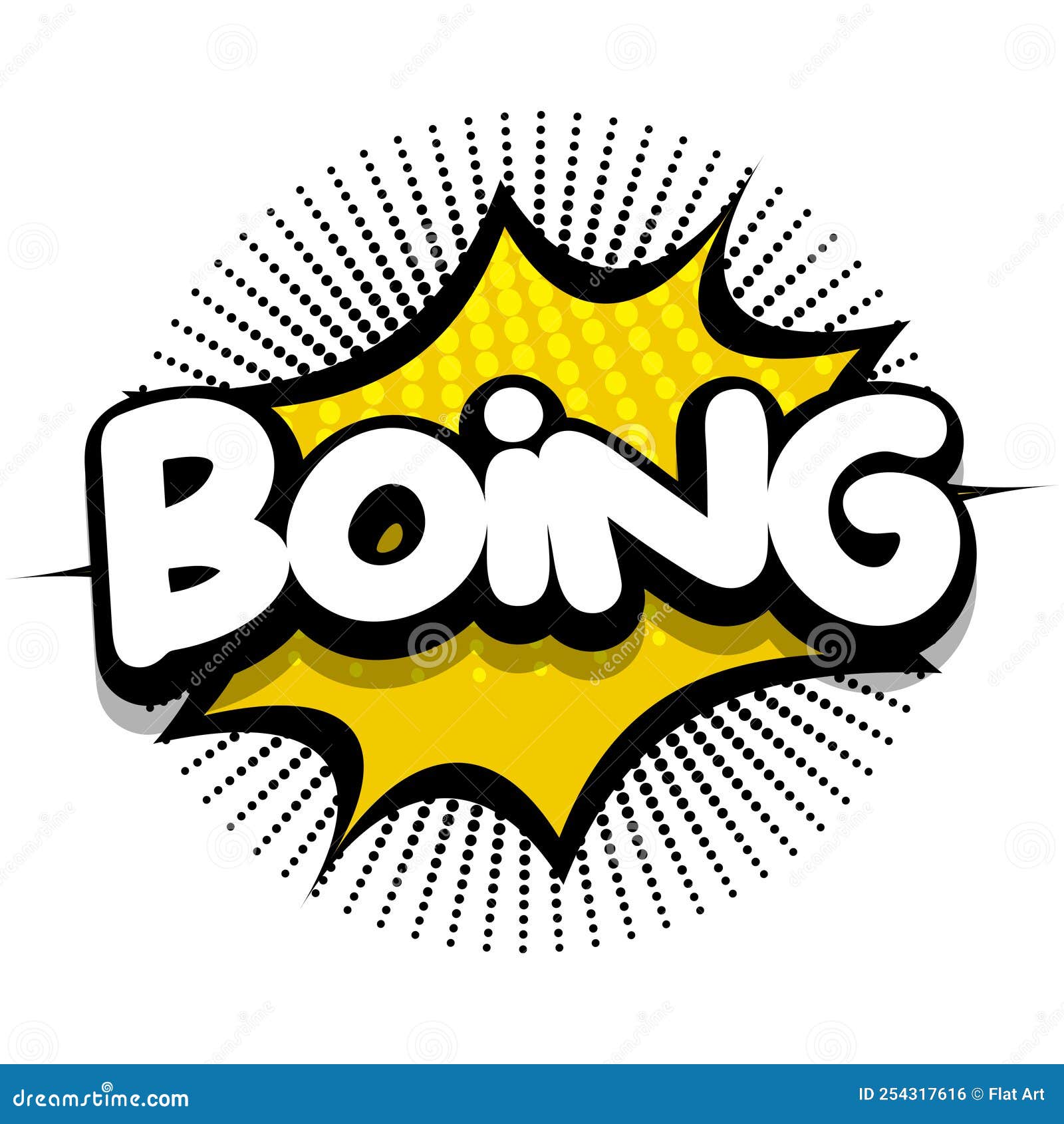 Boing Comic Book Explosion Bubble Vector Illustration Stock Vector ...