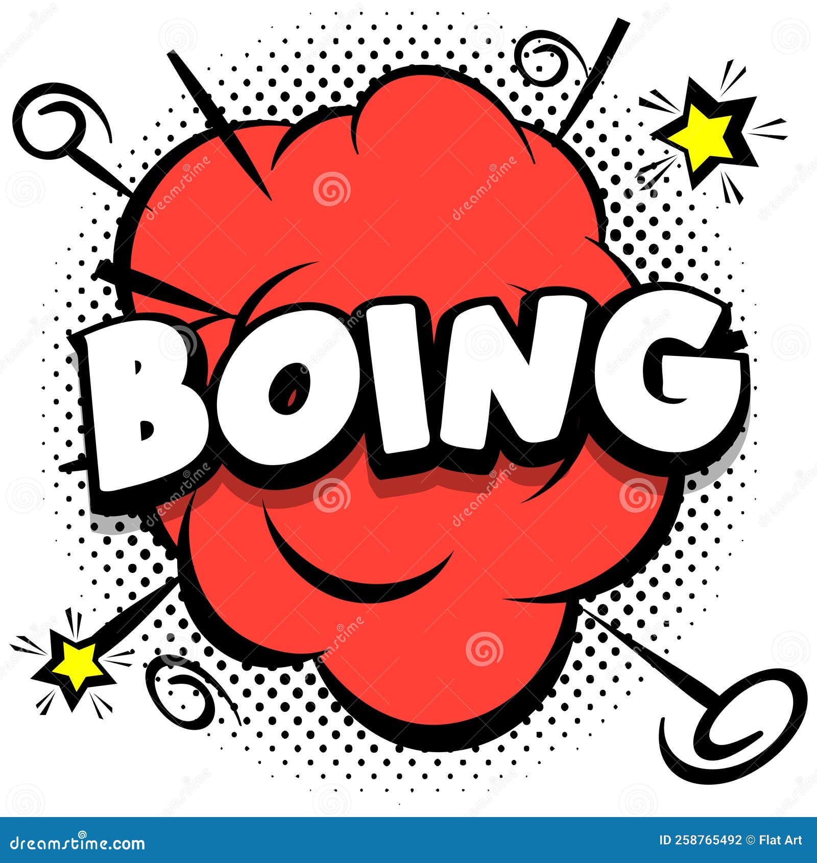 BOING Comic Speech 3d Text Style Effect High Resolution Vector ...