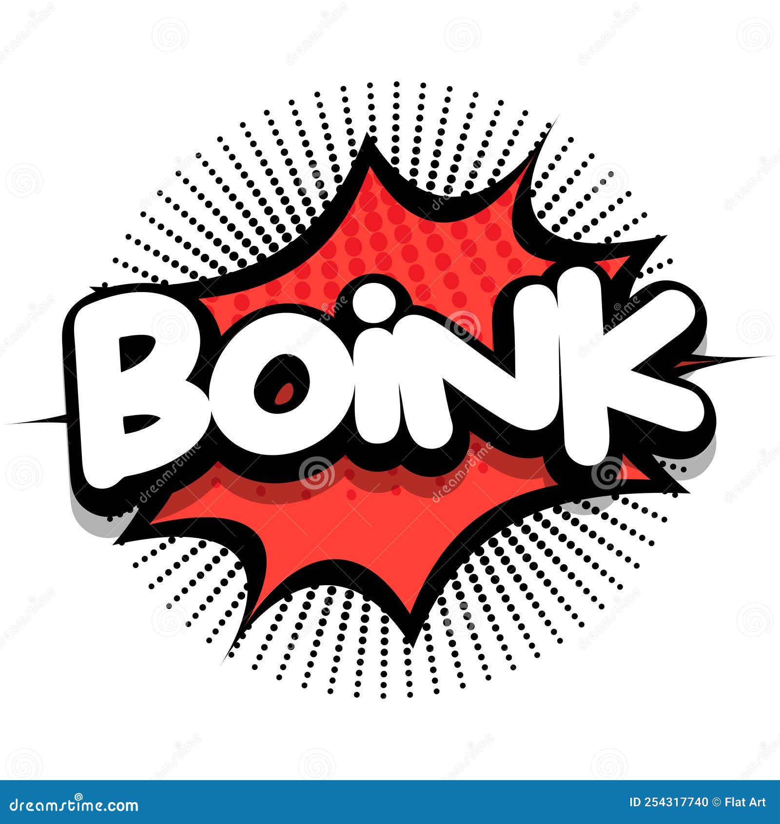 Boink Comic Book Explosion Bubble Vector Illustration Stock Vector - Illustration of promotion ...