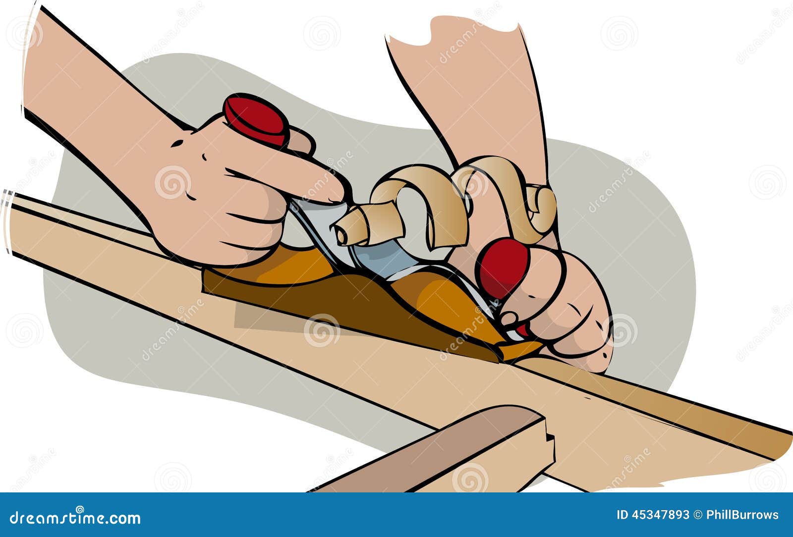 Bois de rabotage illustration de vecteur. Illustration du mains - 45347893