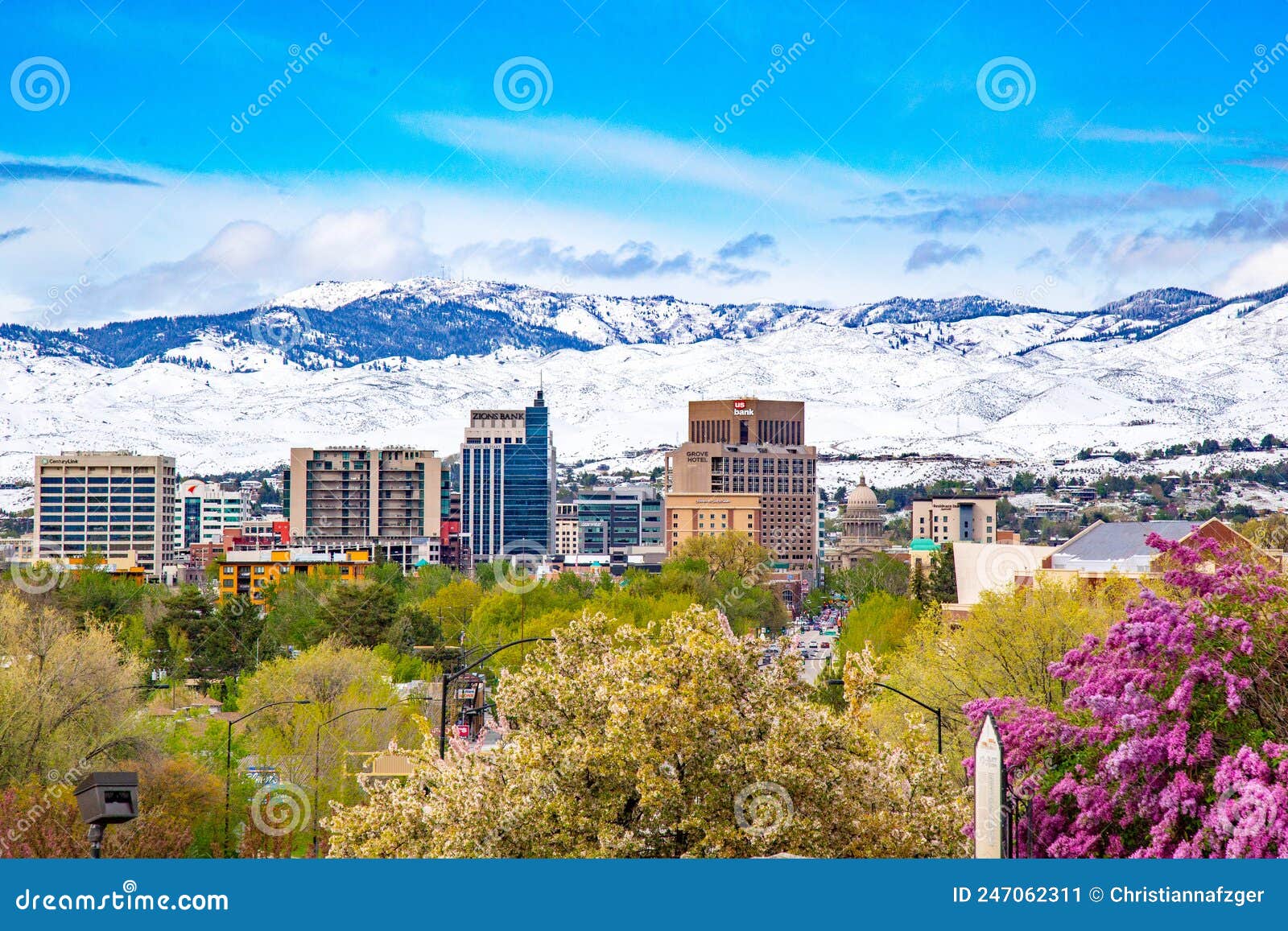 Boise, Idaho in the spring stock image. Image of boise - 247062311