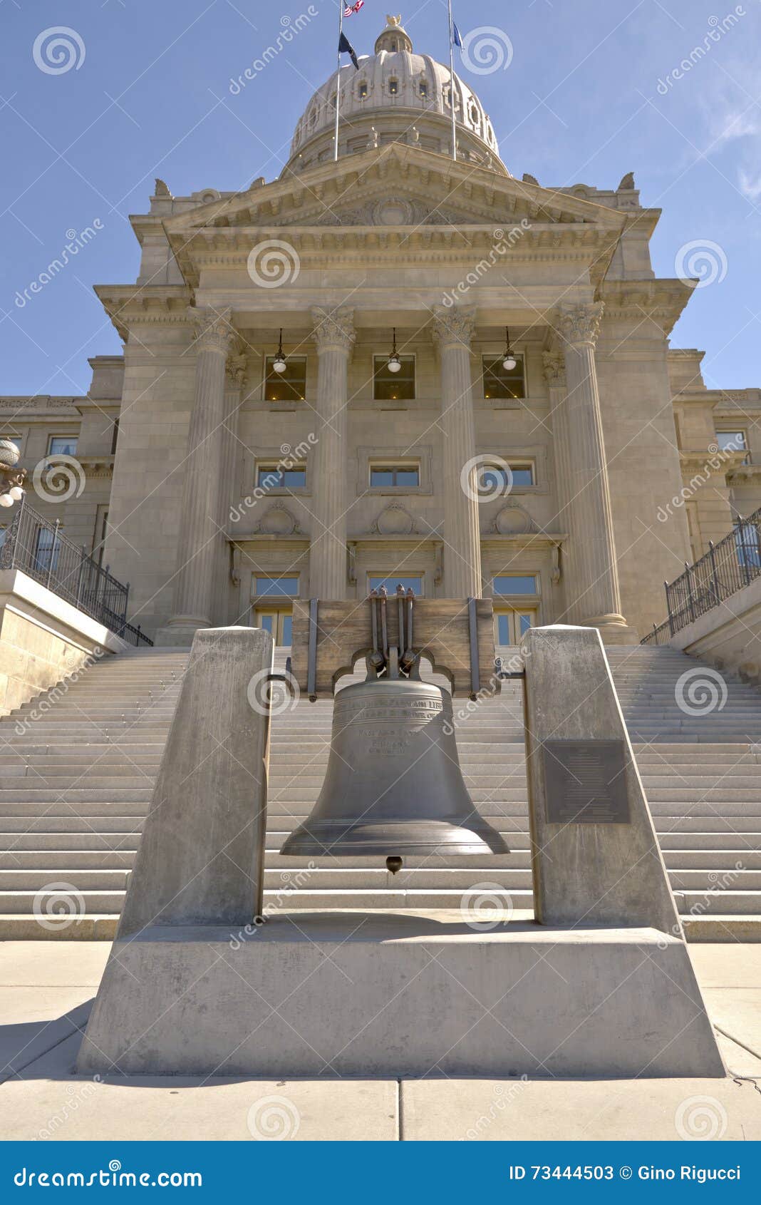 Boise Idaho State Capitol Building and Bell. Stock Image - Image of ...