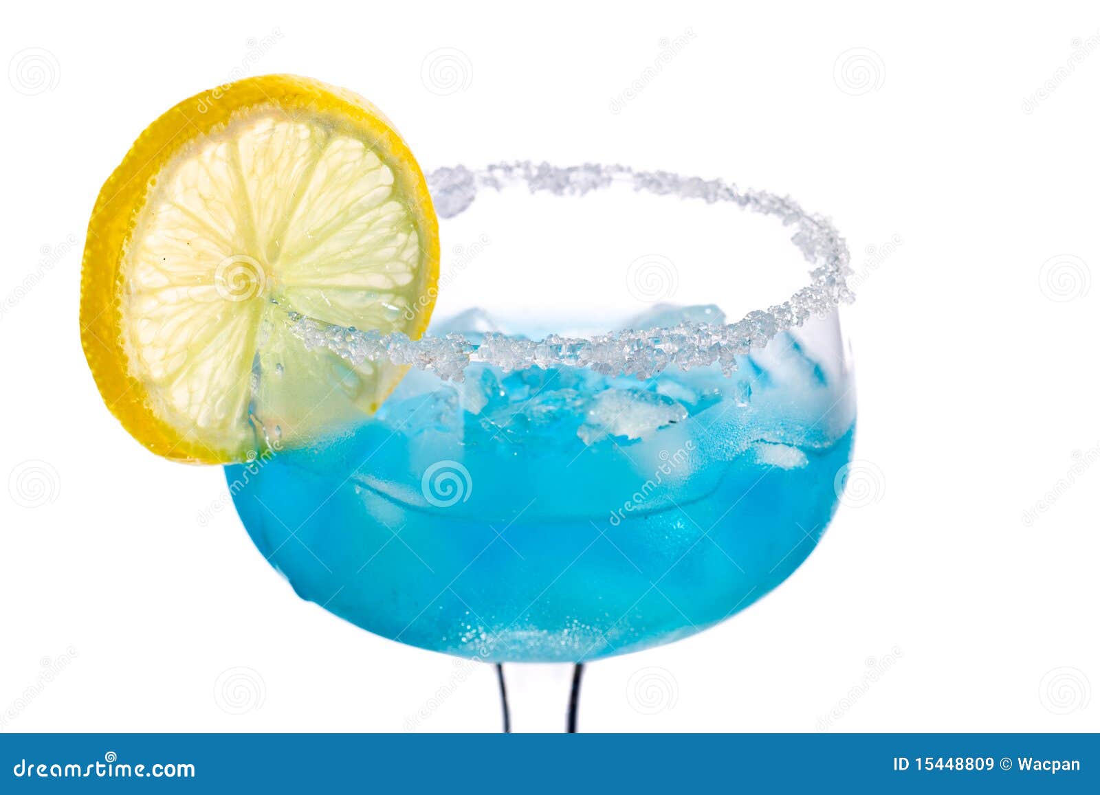 Boisson Bleue Avec De La Glace Et Le Citron Image stock - Image du ...
