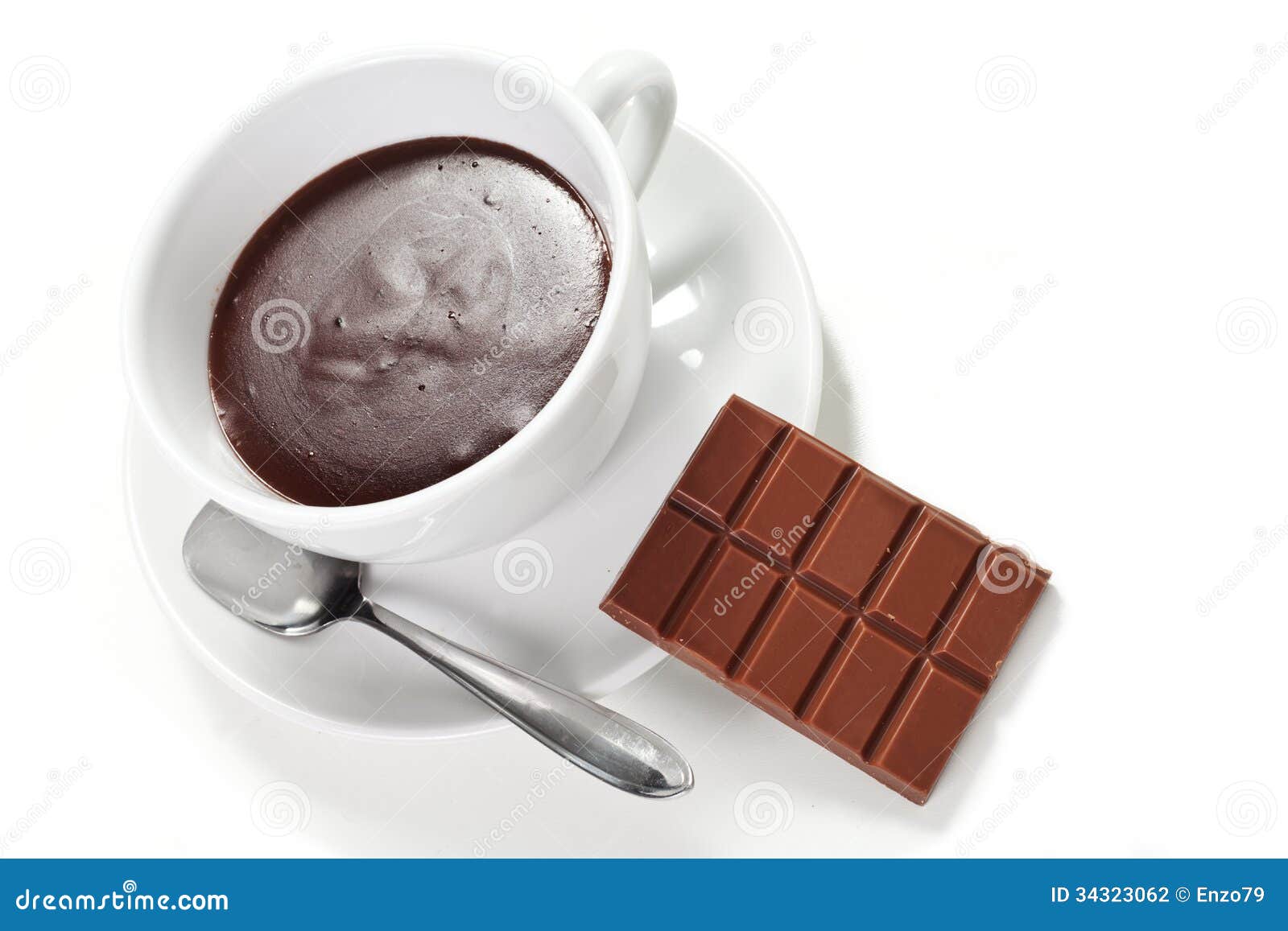 Boisson de chocolat chaud photo stock. Image du crème - 34323062