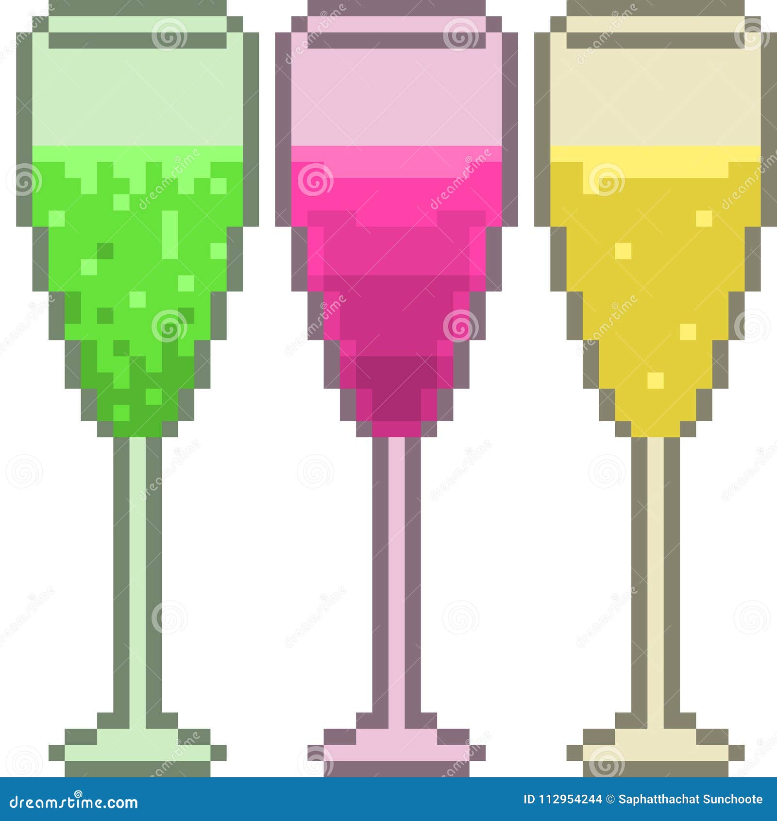 Boisson De Vin D'art De Pixel De Vecteur Illustration de Vecteur ...