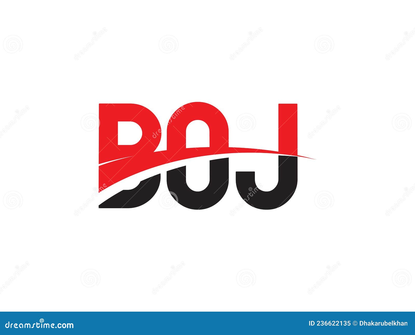 BOJ Letter Initial Logo Design Vector Illustration Stock Vector ...