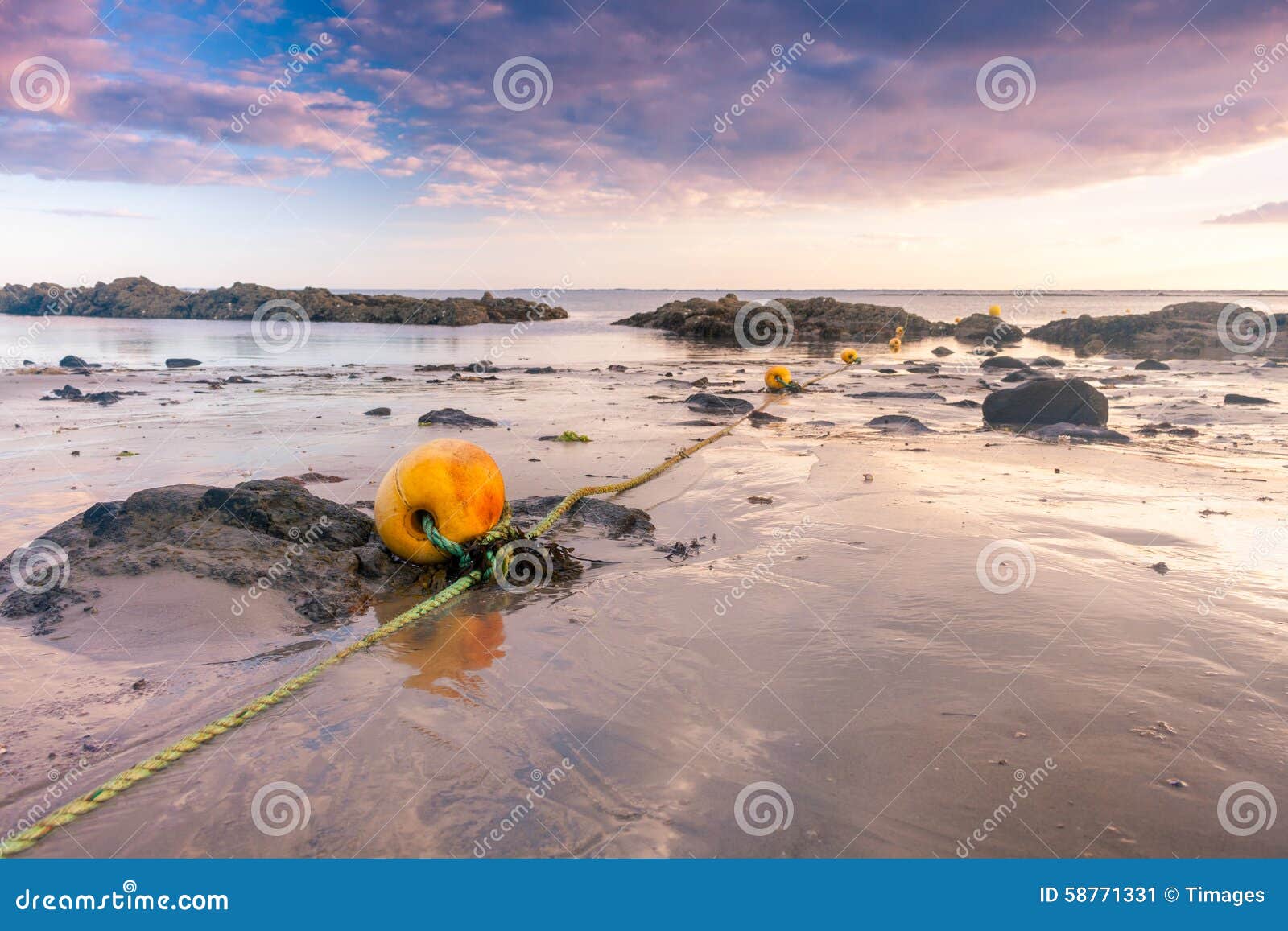 Bojen auf dem Strand stockbild. Bild von während, küste - 58771331