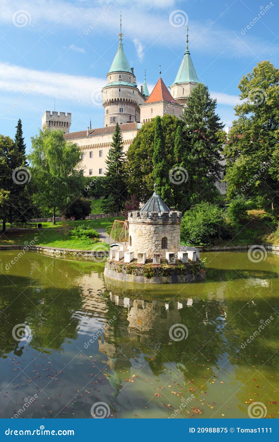 Bojnice Castle with Reflection Stock Image - Image of culture, bojnice ...