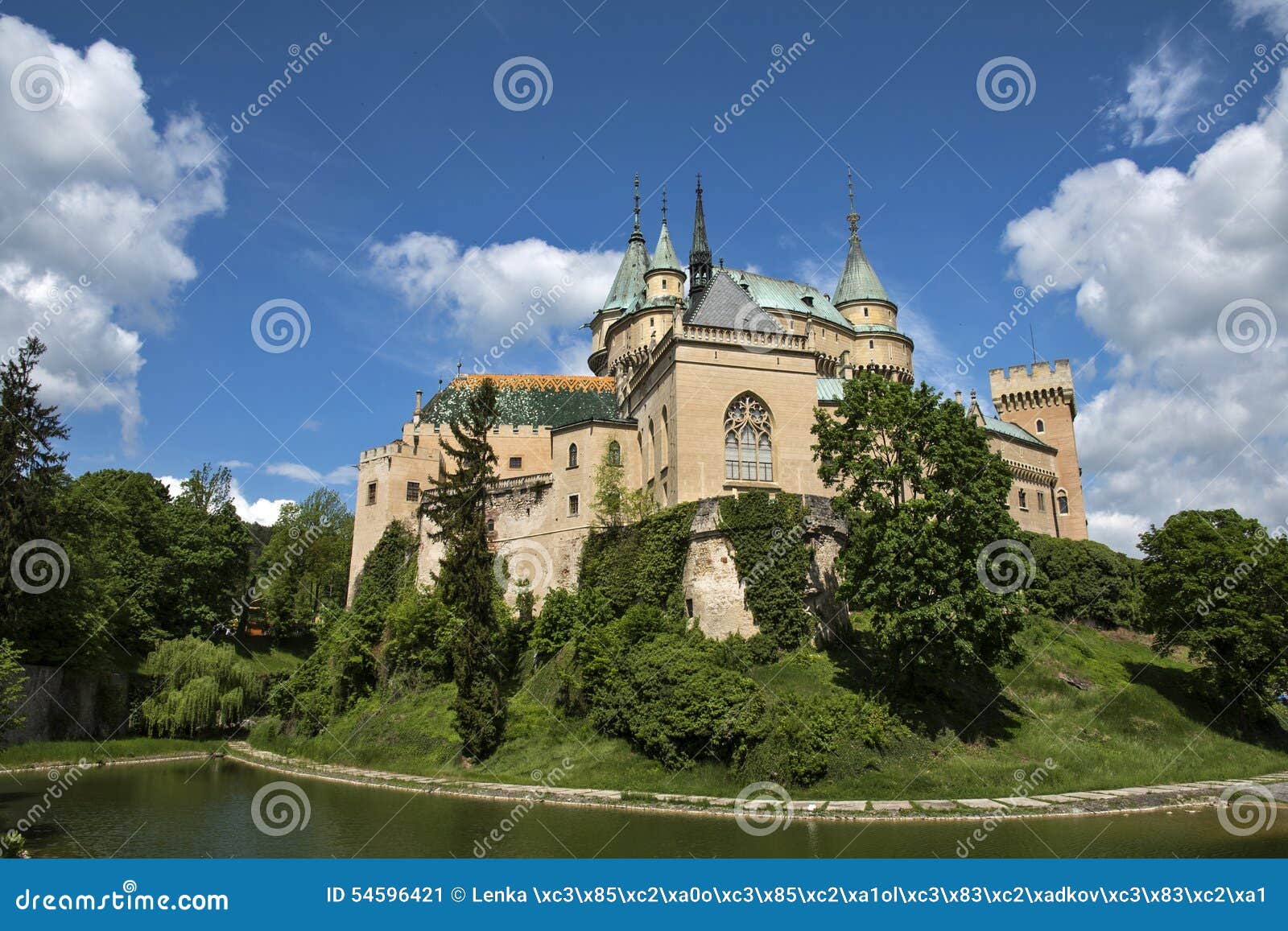 Bojnice castle stock image. Image of green, trees, slovakia - 54596421
