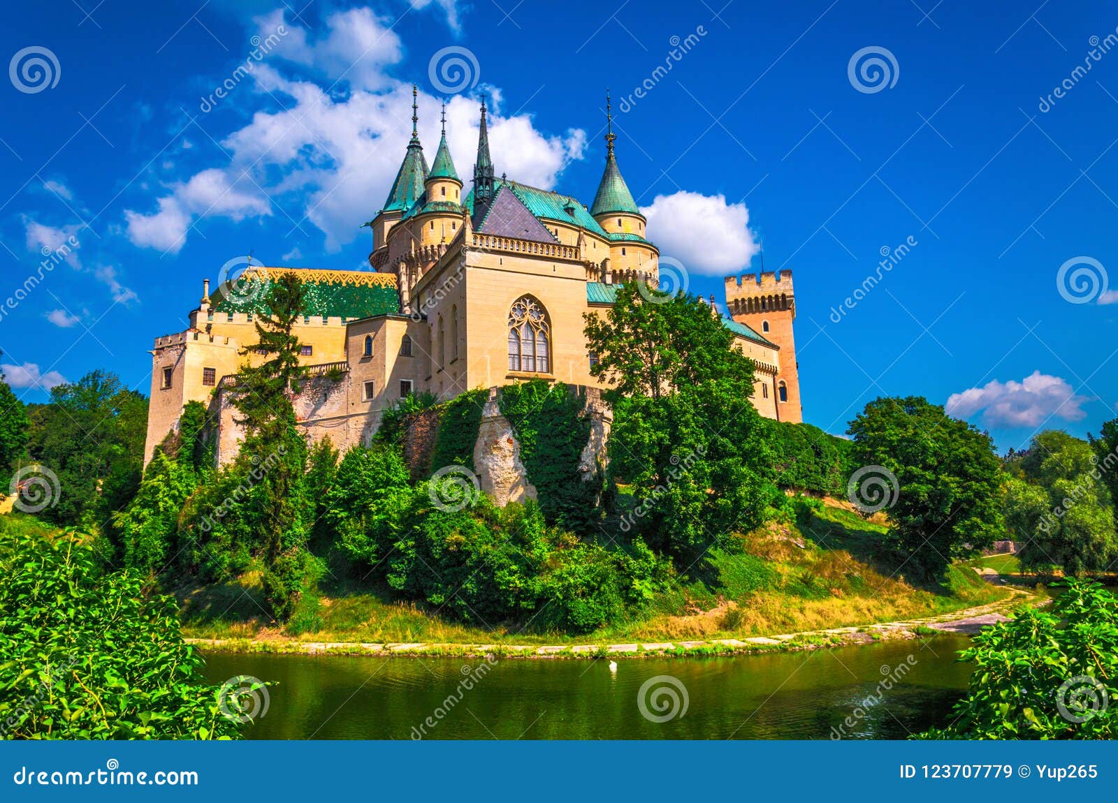 Bojnice castle in Slovakia editorial stock image. Image of mansion ...