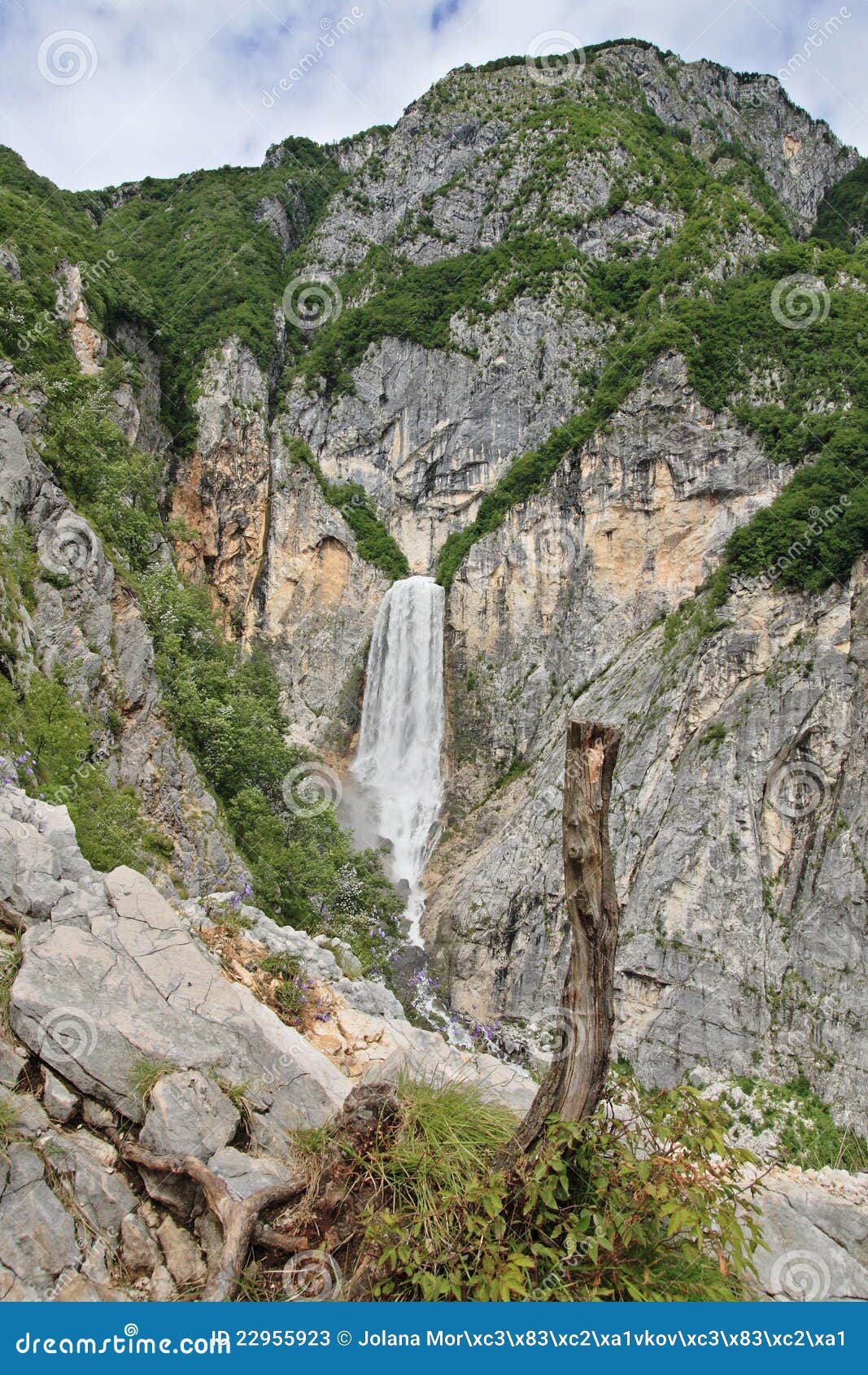 Boka waterfall stock image. Image of park, limestone - 22955923