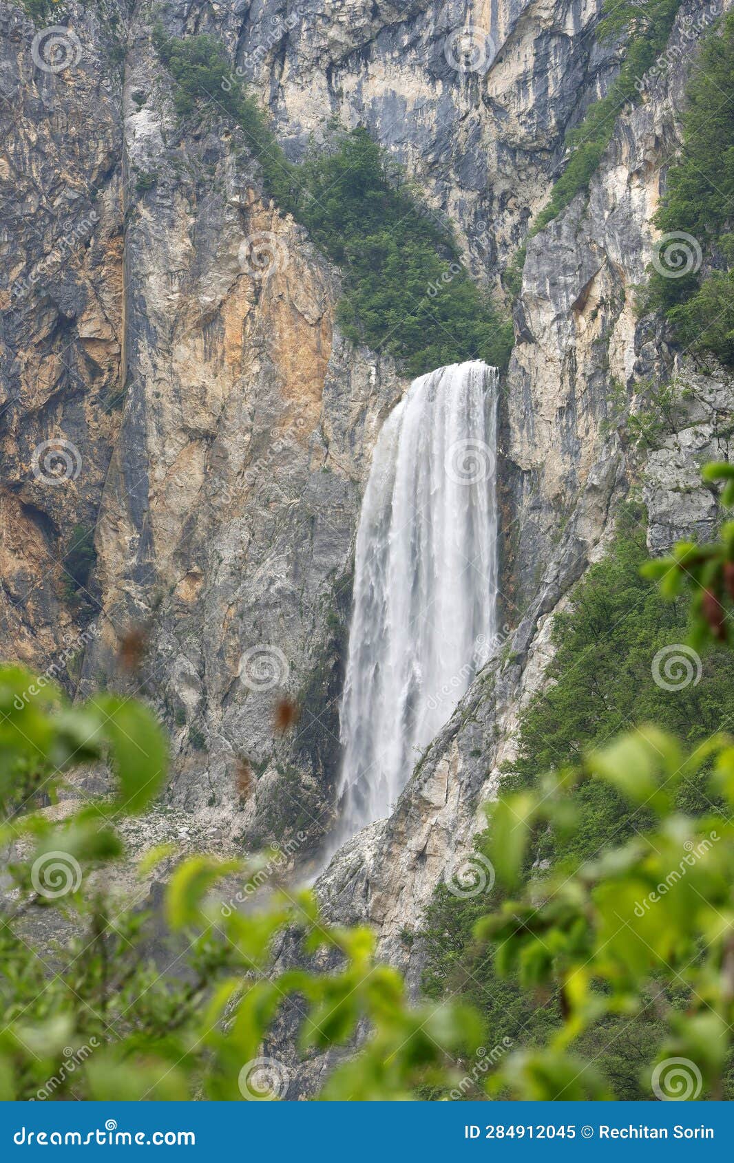 Boka Waterfall, Near the Soca River. Slovenia, Europe Stock Image ...