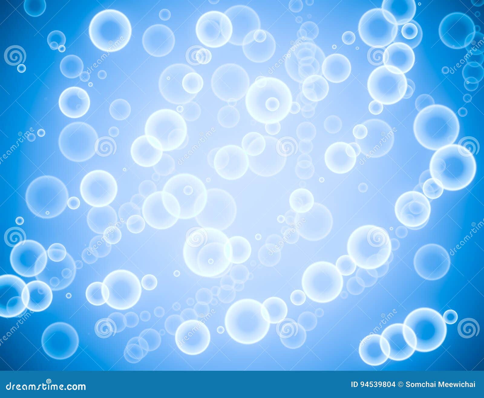 Bokeh Abstract Background with Blue Color and Bubble Style Stock ...