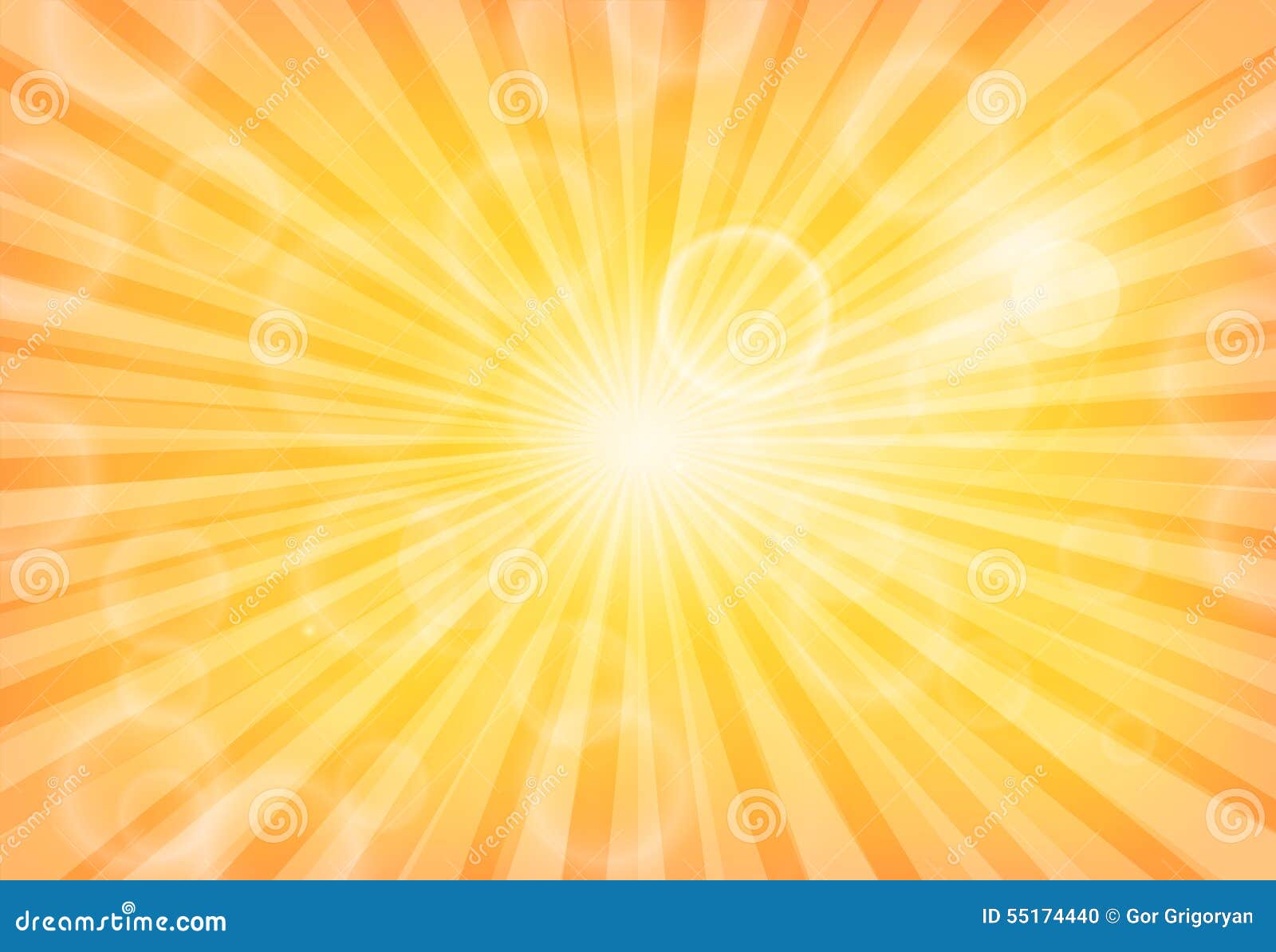 Bokeh Abstract Lights on Sunburst Pattern Stock Vector - Illustration ...