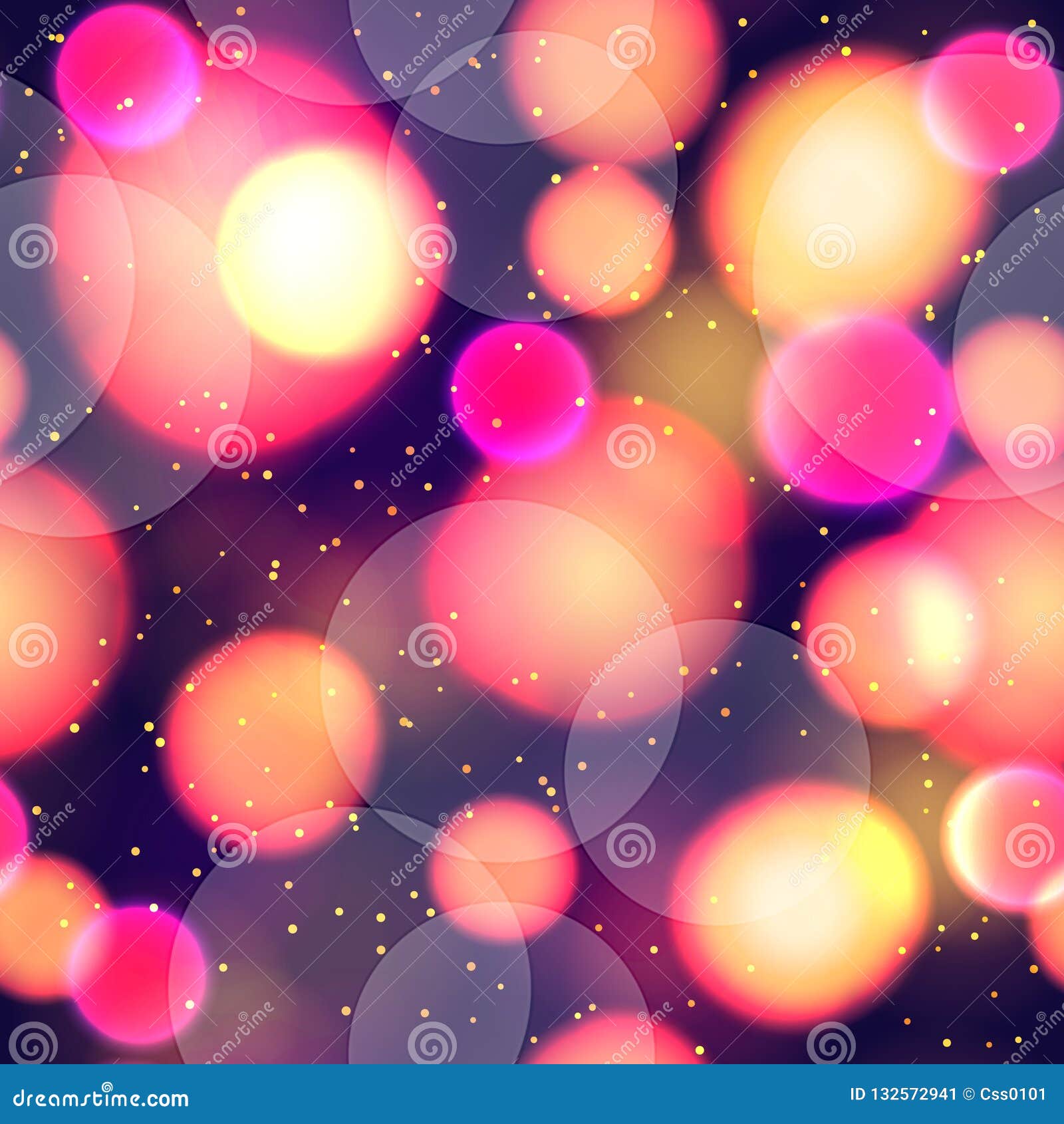 Bokeh Abstract Seamless Pattern Stock Vector - Illustration of festive ...