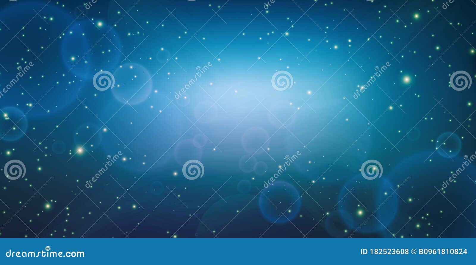 Bokeh Background. Blue Bokeh Light Backgrounds. Blue Bubble Background. Abstract Blurred ...