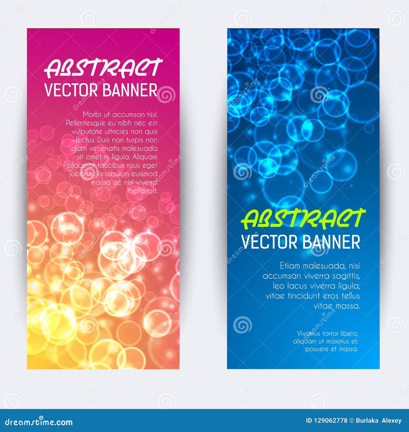 Bokeh Banner Background Vector Illustration Design Stock Illustration ...