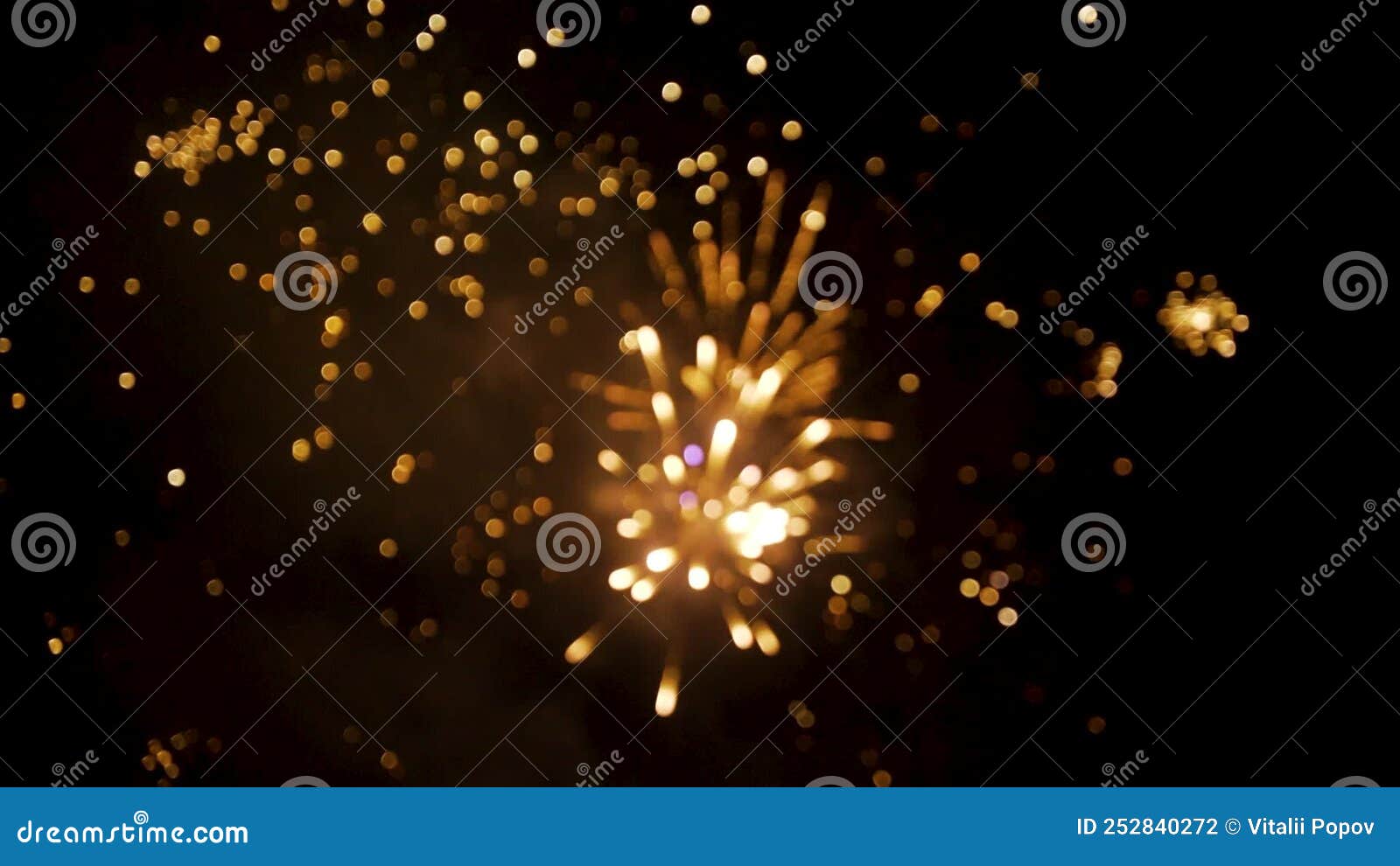 Bokeh and Blur of Fireworks Exploding at Night Sky. Colourful Fireworks ...