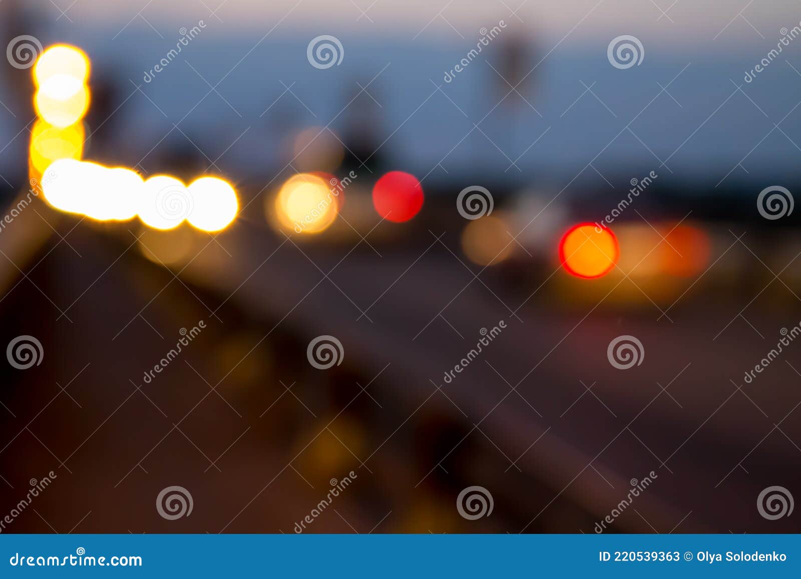 Bokeh Blurred Car Lights at Night Stock Image - Image of colorful ...