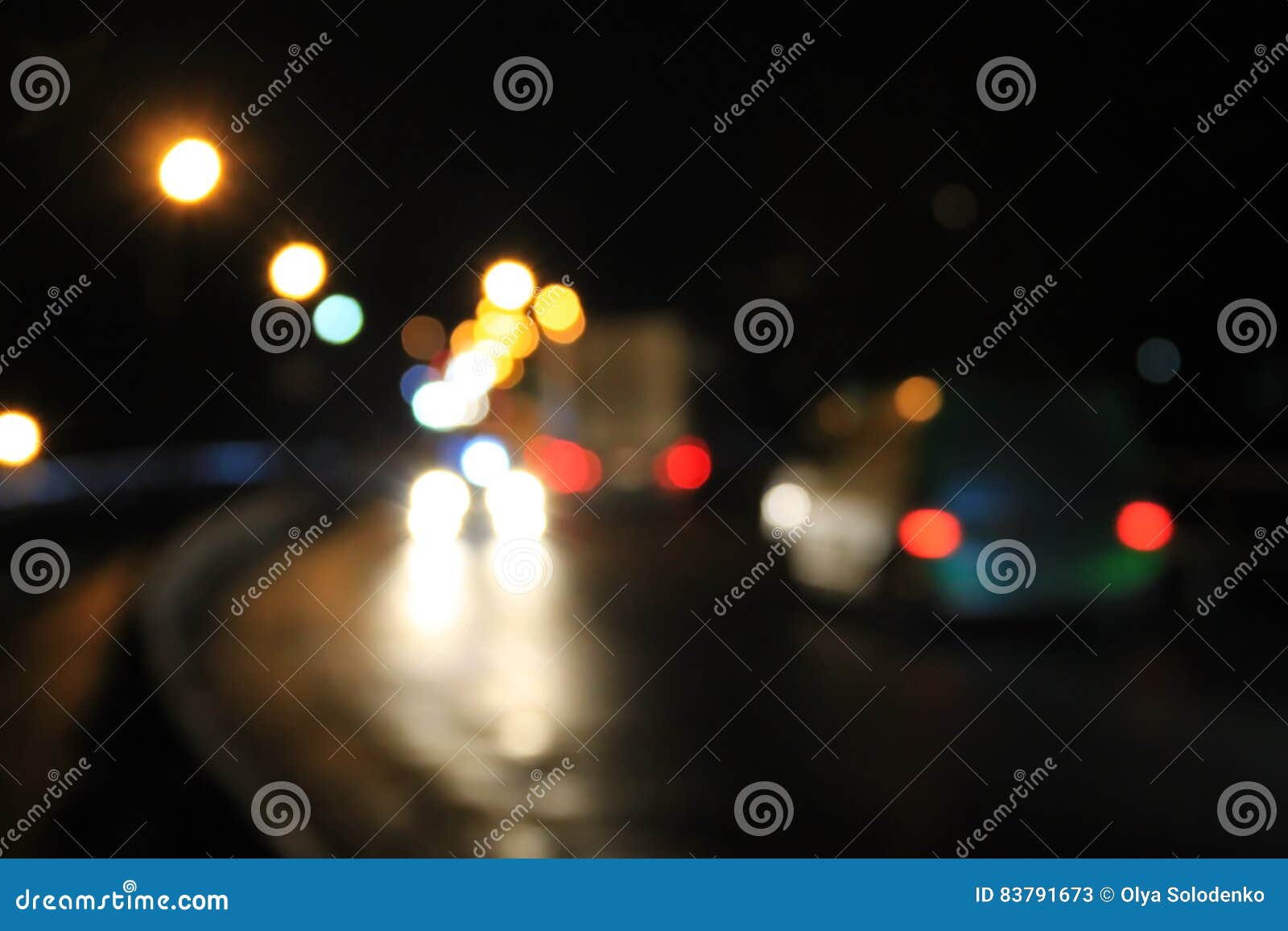 Bokeh Blurred Car Lights at Night Stock Image - Image of effect, city ...