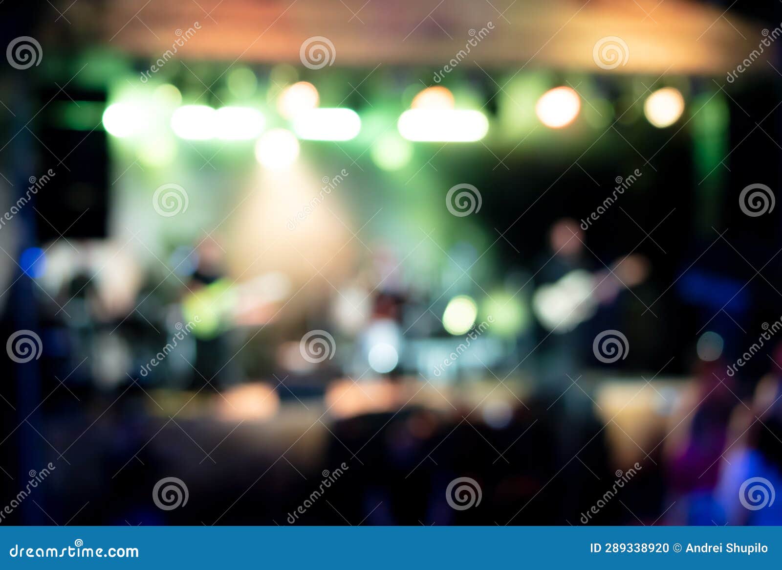 Bokeh from a Concert of Yellow-green Light Stock Photo - Image of blue ...