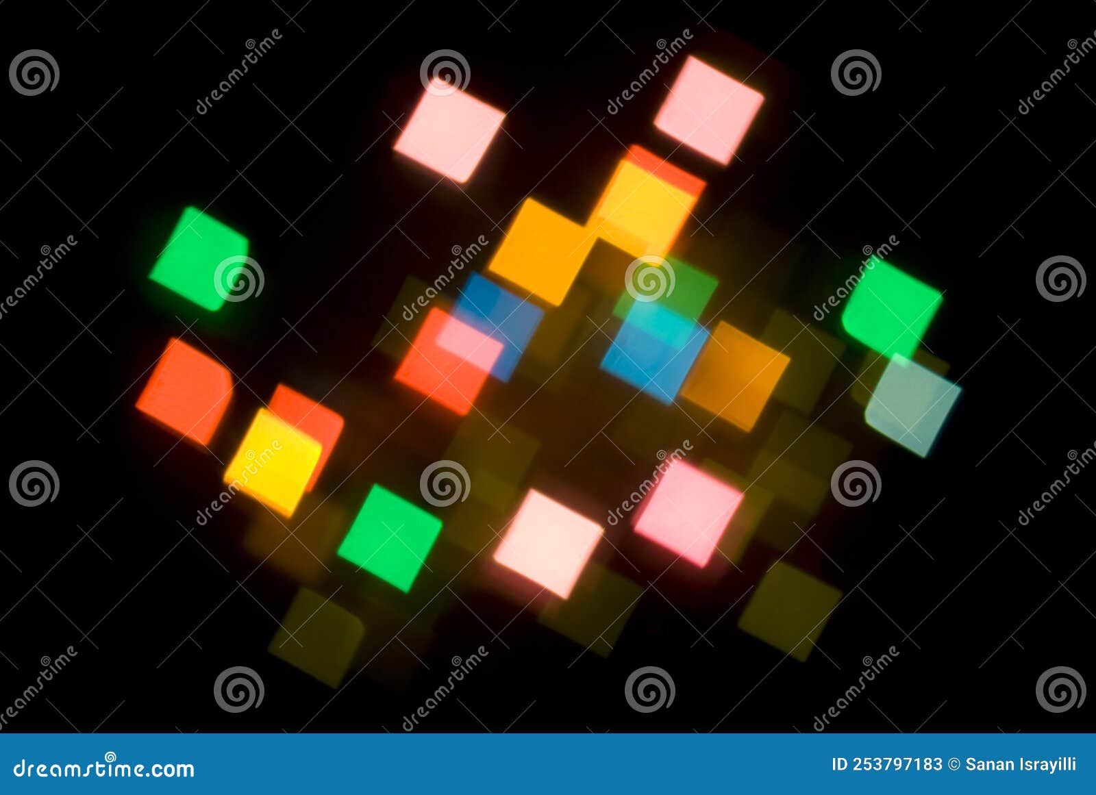Diamond Shaped Multicoloured Camera Lens Bokeh Effect Stock Image ...