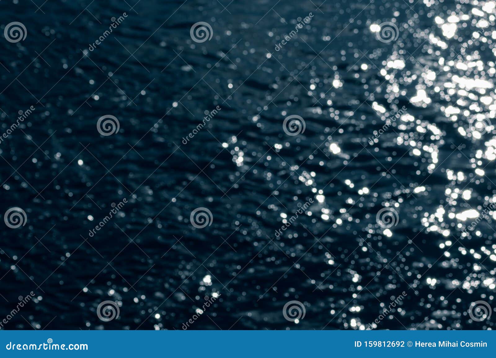 Bokeh Effect.the Bokeh of the Lens from the Surface of the Water ...
