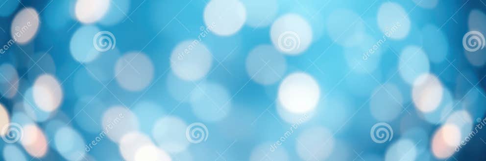 Bokeh Effect Creates a Dreamy Blue Background with Soft Light ...