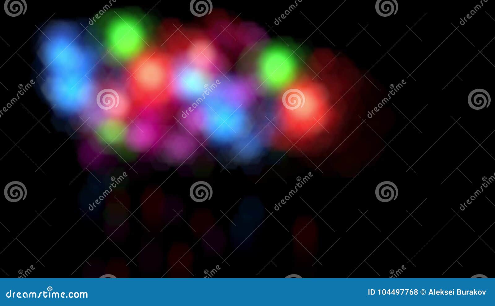 Bokeh of Fireworks. Lens Blur Effect for Multi Colored Fireworks. V12 ...